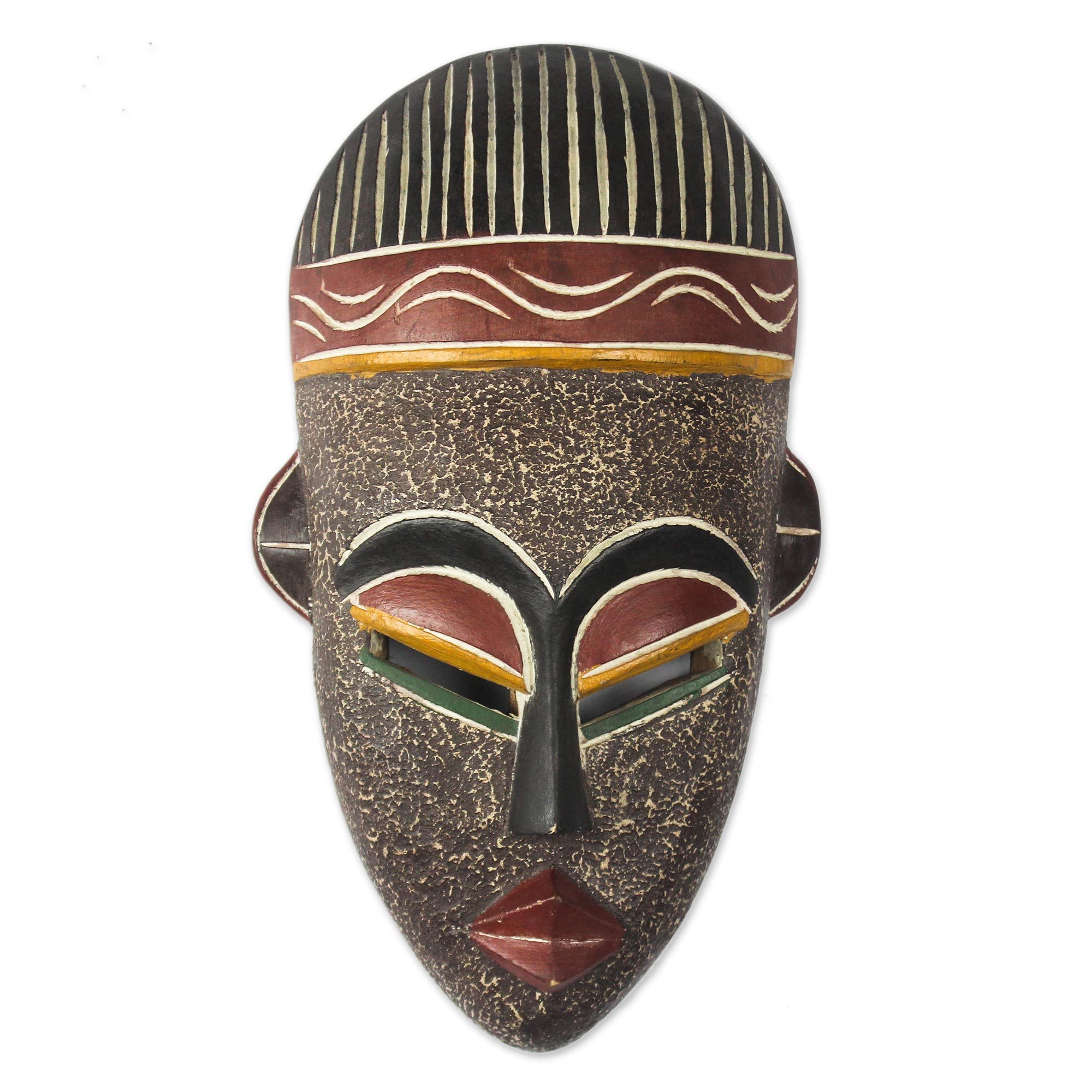 Ethiopian wood mask - Berber Man | NOVICA