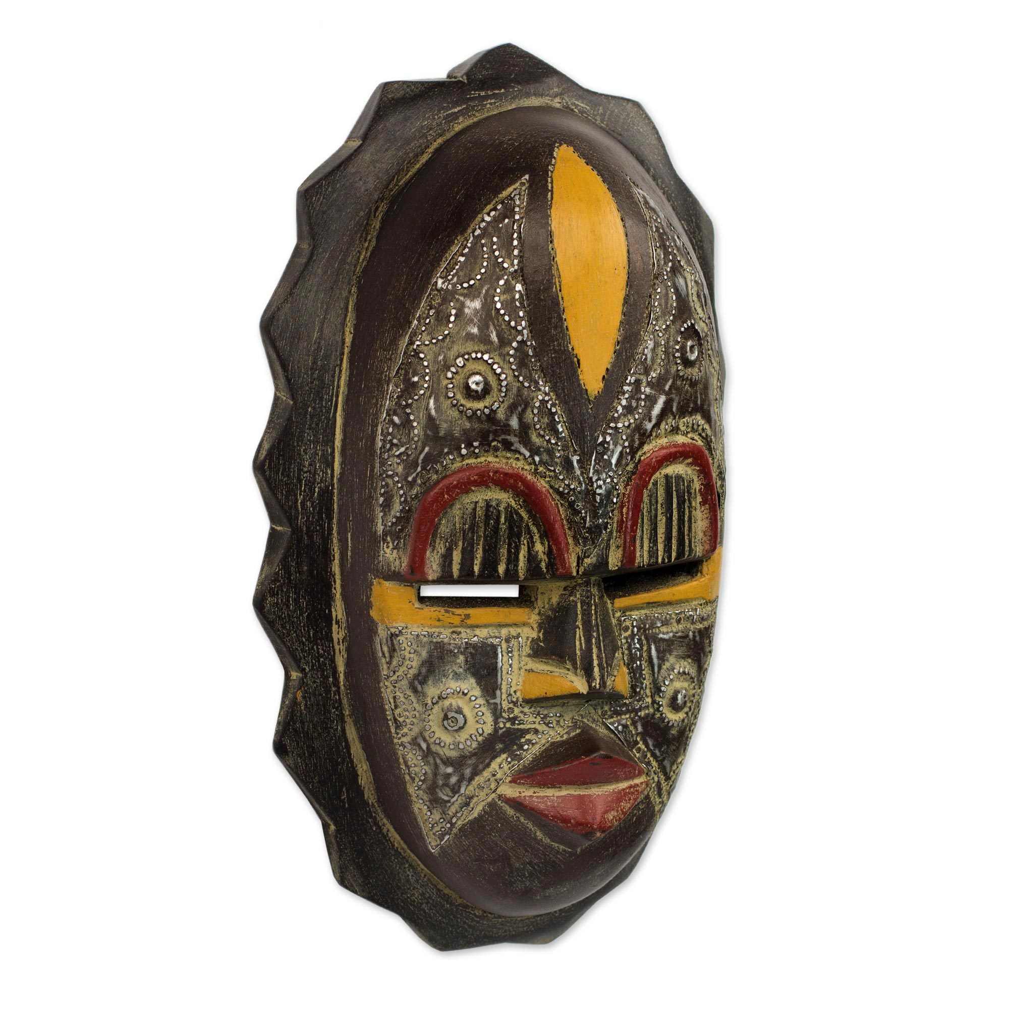 UNICEF Market | Nigerian Wood Wall Mask - Heart of Grief