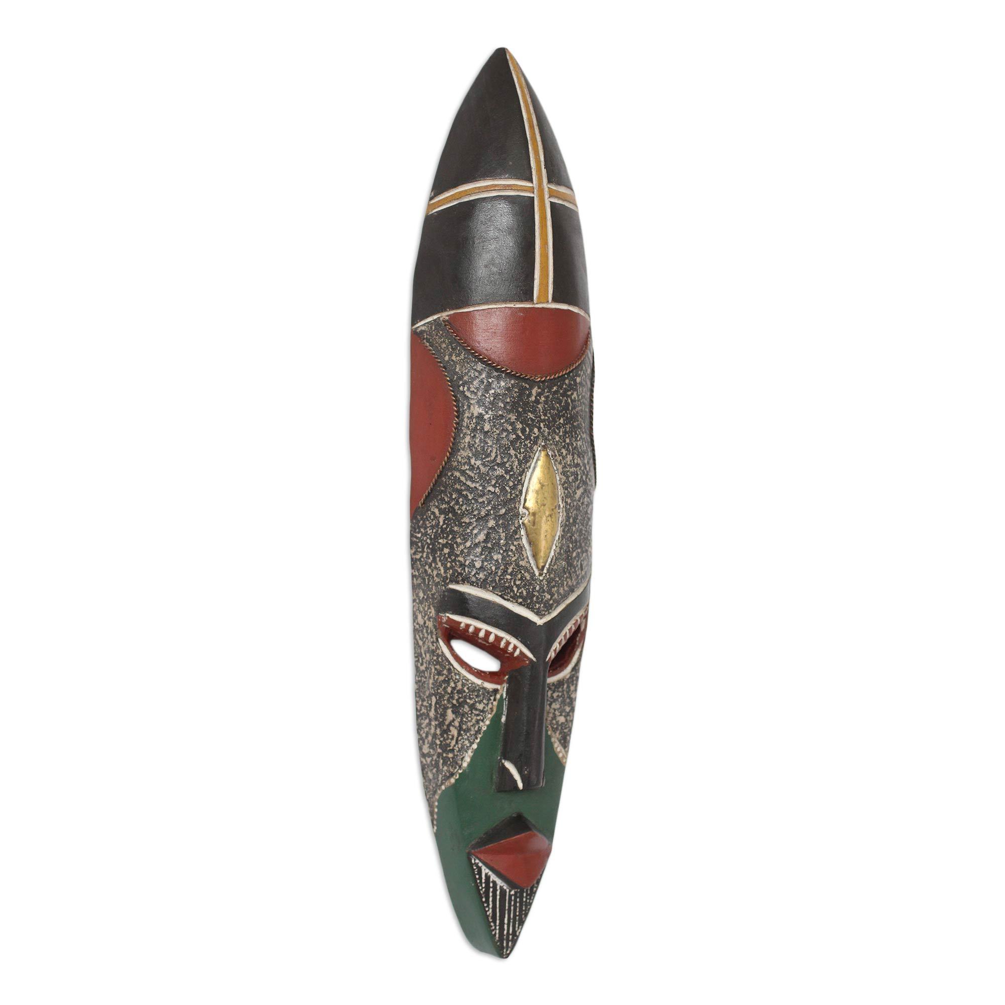 UNICEF Market | Brass and Copper Inlay Artisan Carved African Mask ...