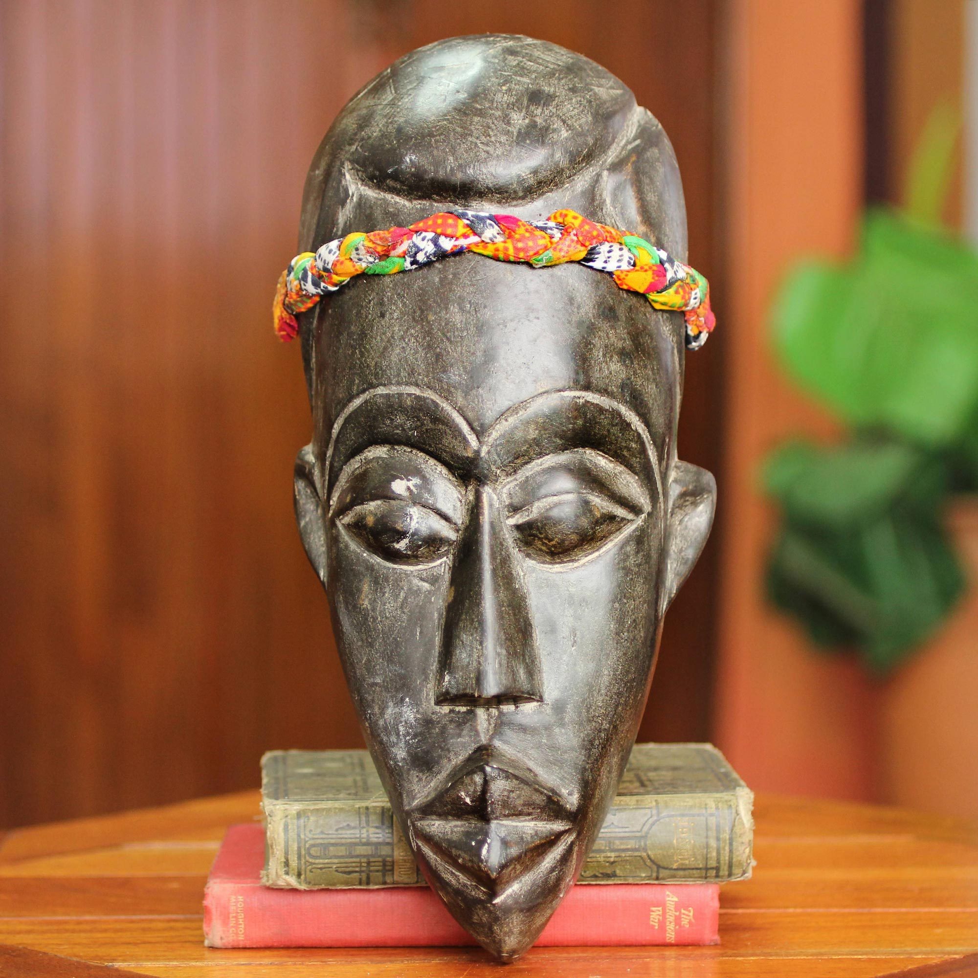 UNICEF Market | Hand Crafted African Mask from Ghana - Gentleman of Ghana