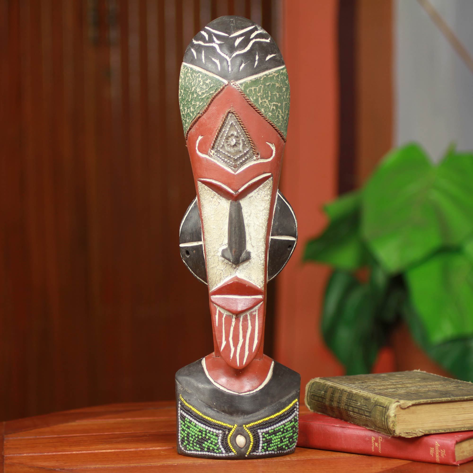 Beaded African Mask - Chief of Ghana | NOVICA