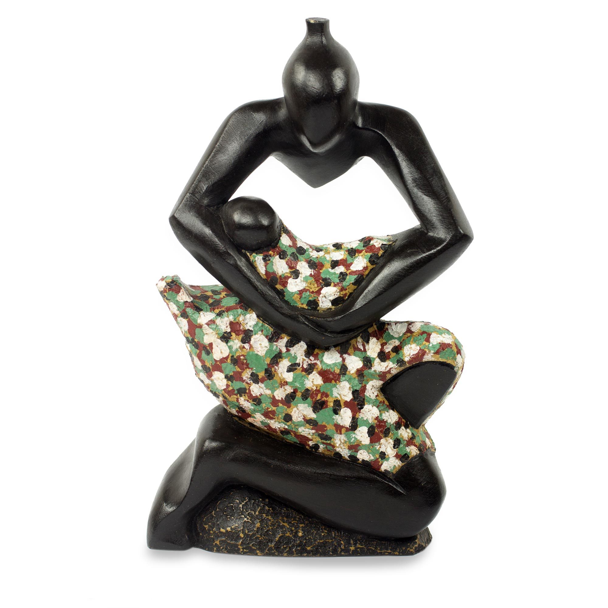 UNICEF Market | West African Abstract Wood Sculpture of a Mother and ...