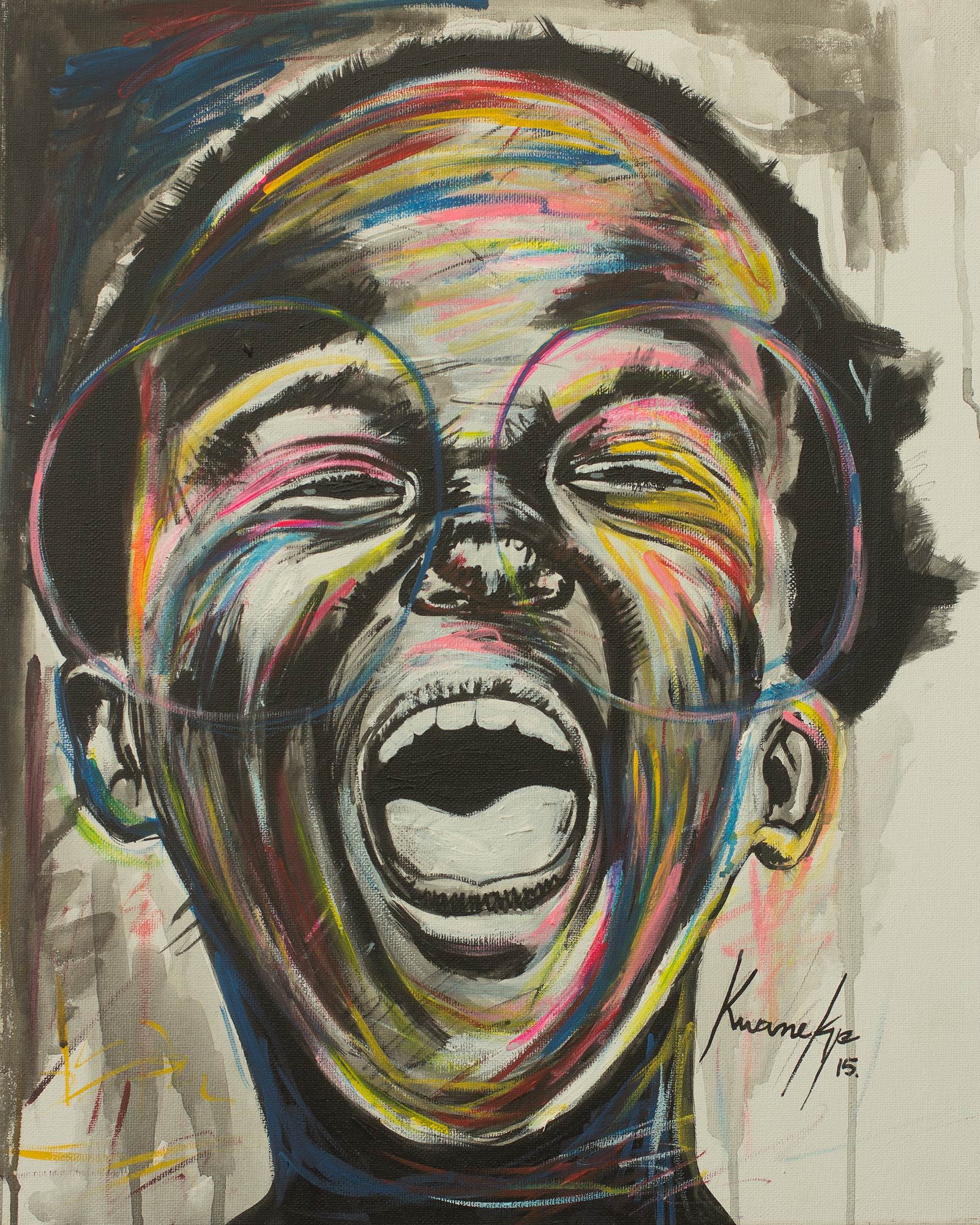 Original Signed Painting of a Boy Laughing - When Laughter Beautifies ...