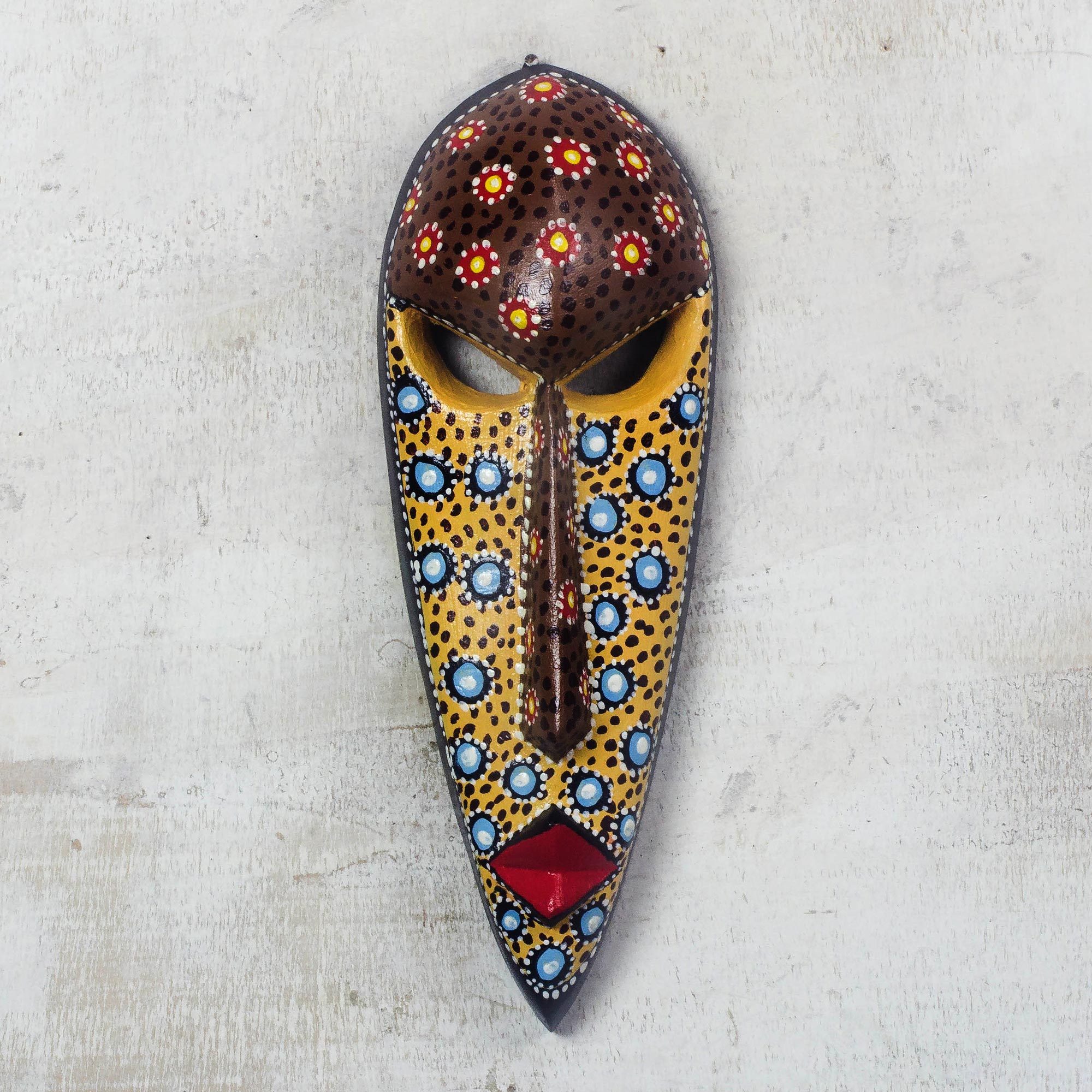 UNICEF Market | Artisan Crafted Painted African Mask from Ghana - Color ...