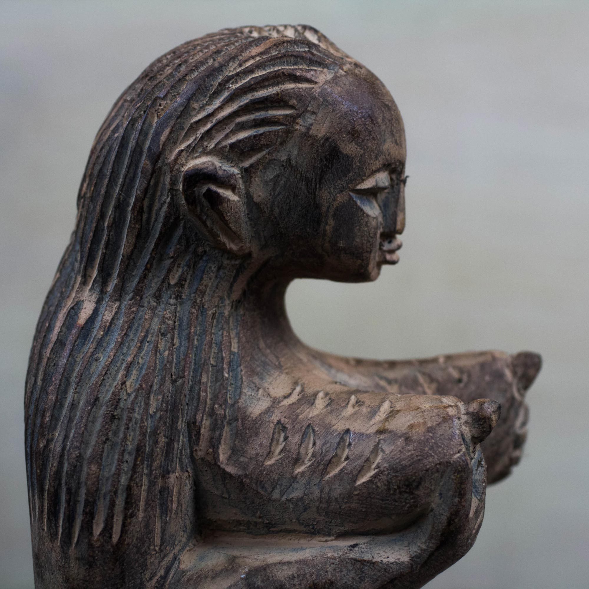 UNICEF Market | Hand-Carved Sensuous Ocean Mermaid Wood Sculpture ...