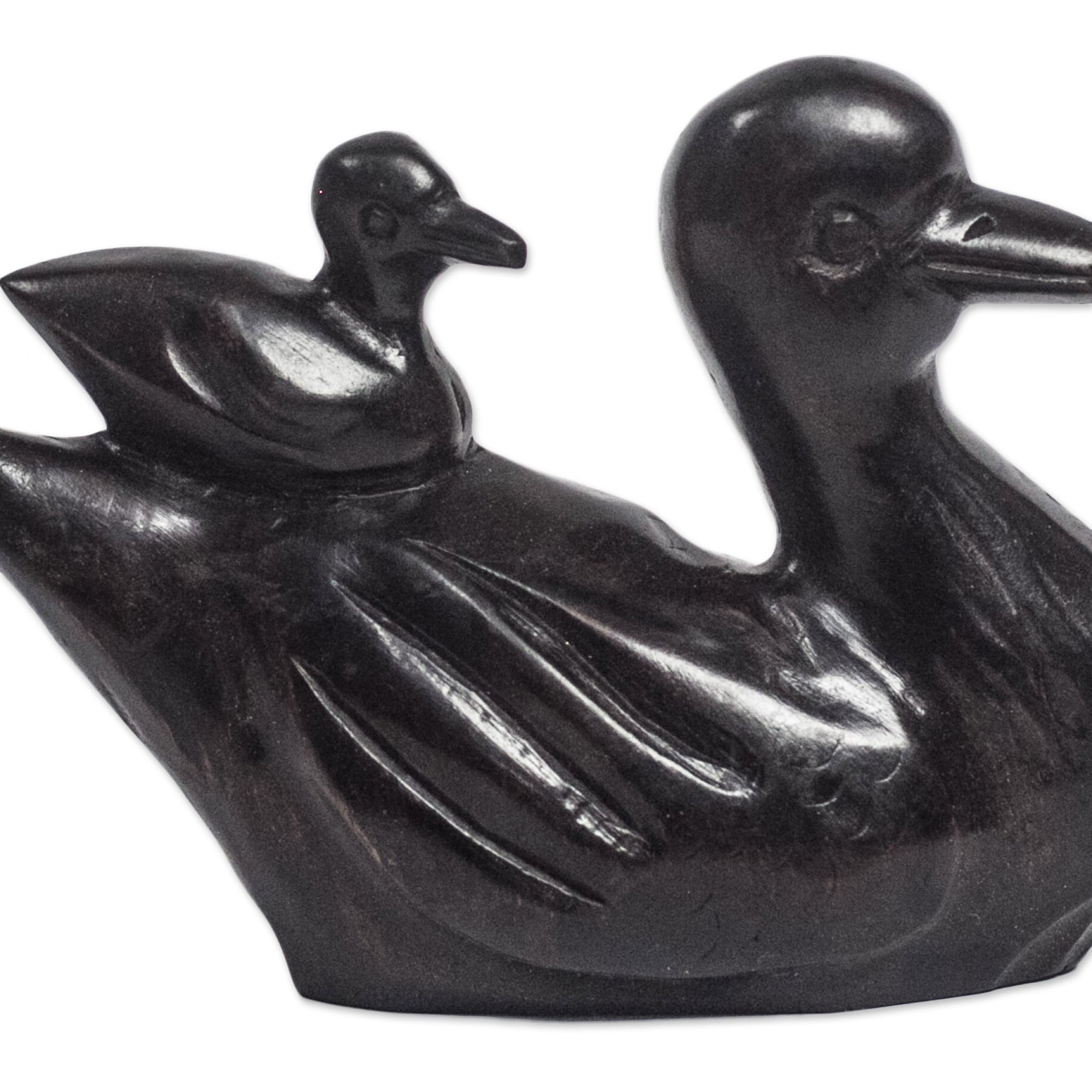 UNICEF Market | Wood Mother and Child Duck Sculpture from Ghana - Duck ...