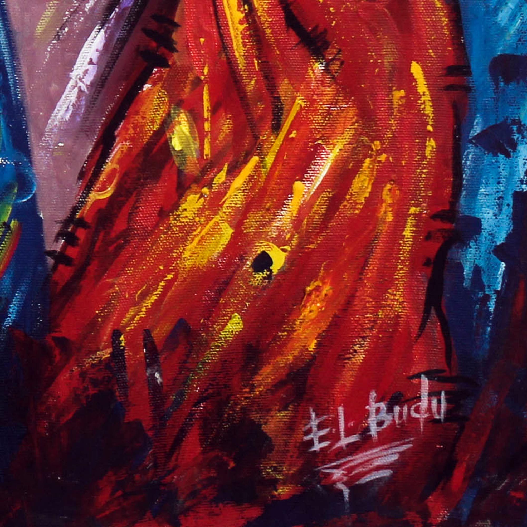 Colorful Expressionist Painting of African Women (2019) - Hardworking ...