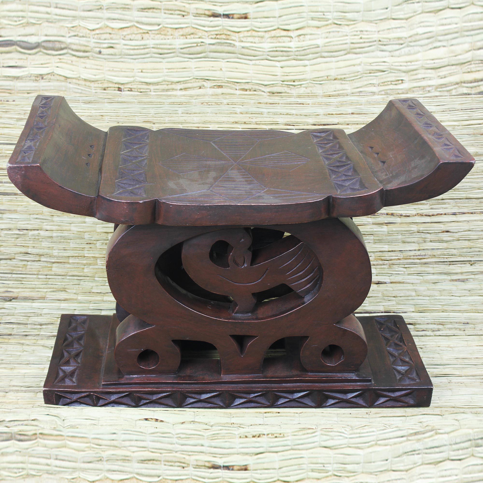 Artisan Crafted West African Adinkra Theme Throne Ottoman - Our Values ...