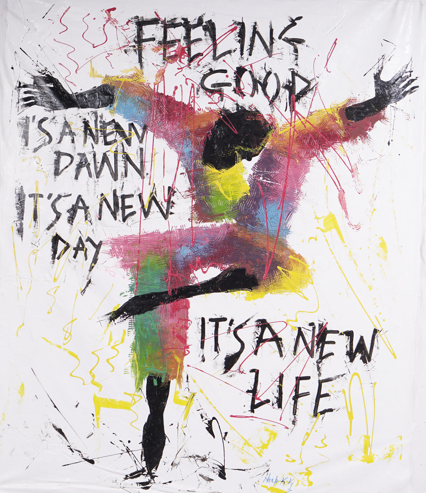 African Expressionist Painting of Man Dancing - Dances of Life | NOVICA