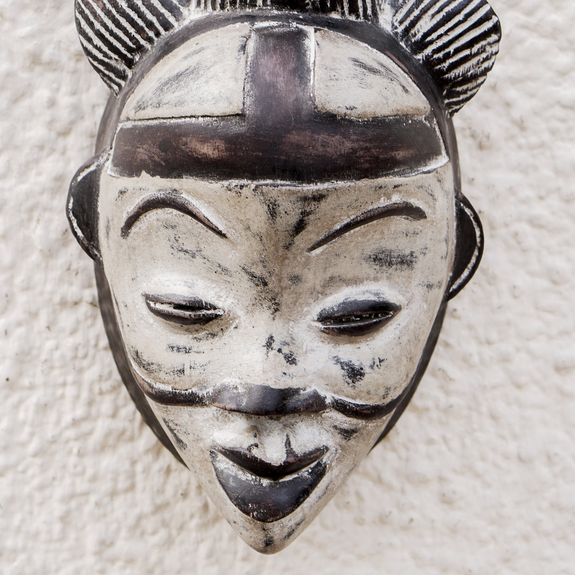 Gabonese Wood Mask - Punu Spirit | NOVICA