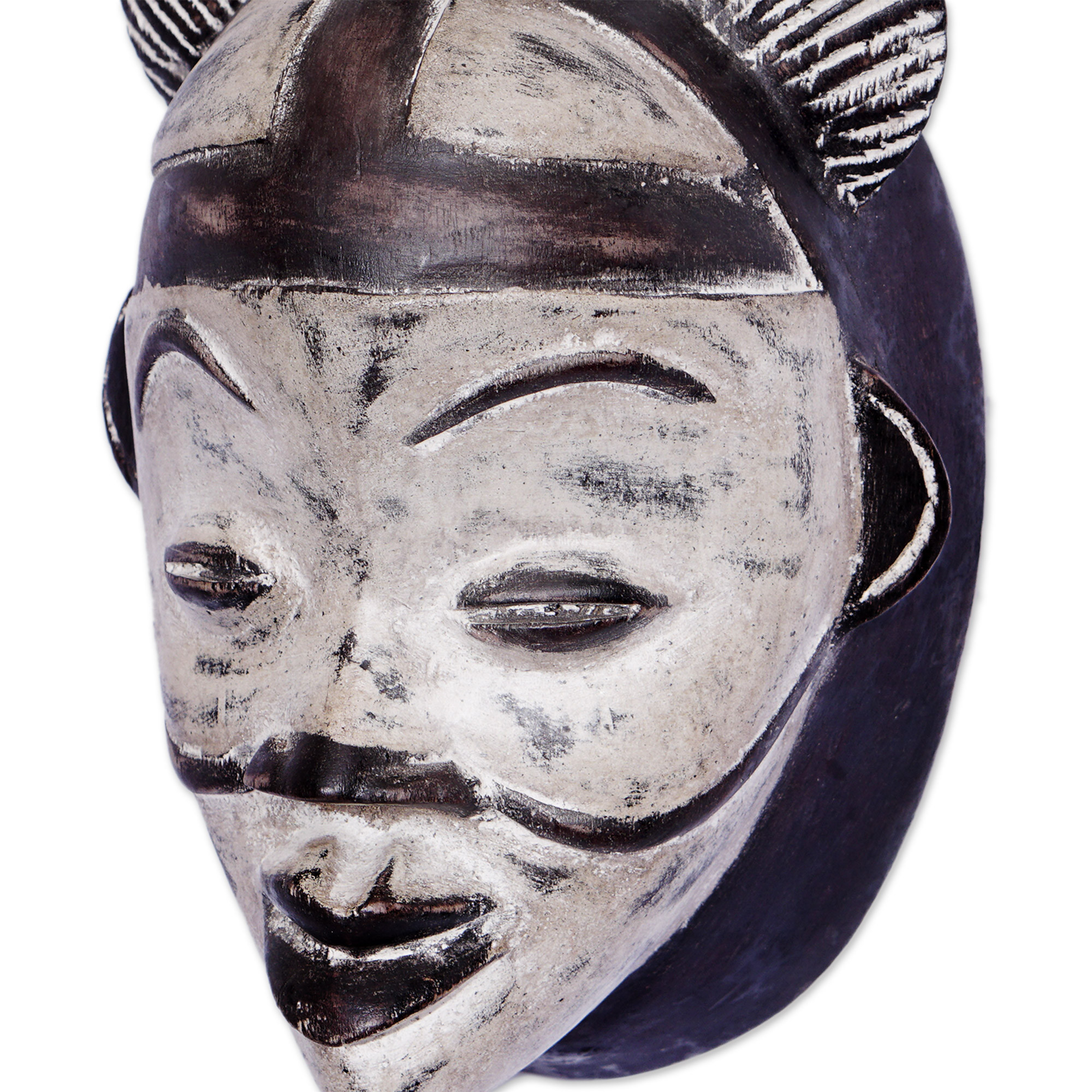 Gabonese Wood Mask - Punu Spirit | NOVICA