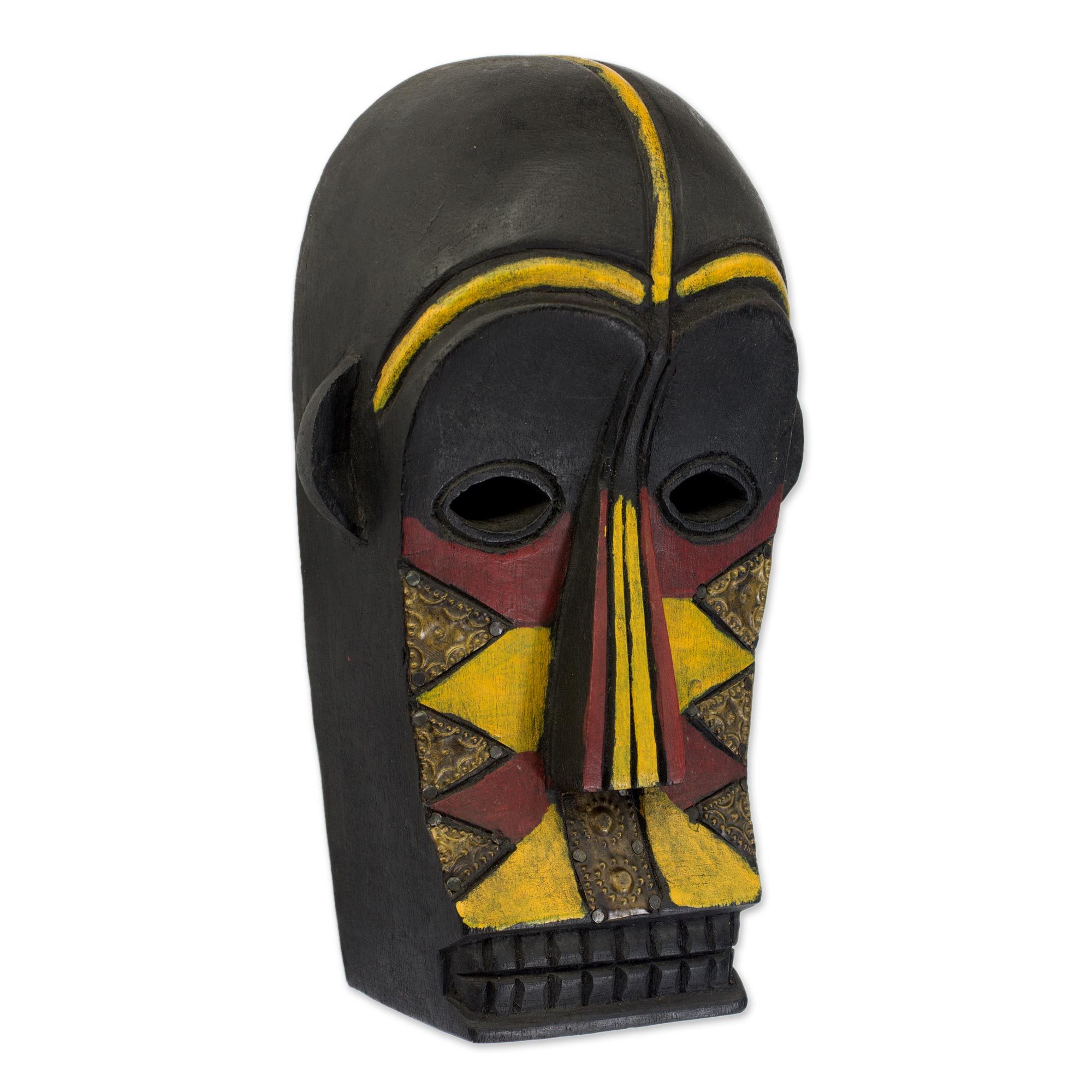 Gabonese Wood Mask - Happiness | NOVICA