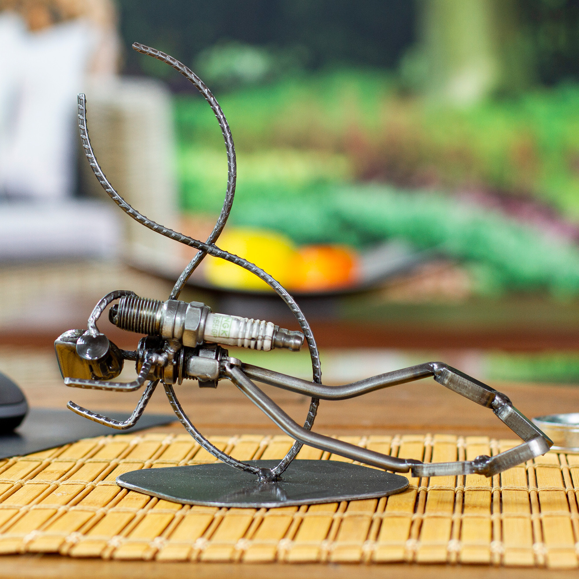 Handcrafted Eco Friendly Recycled Metal Sculpture - Rustic Scuba Diver ...