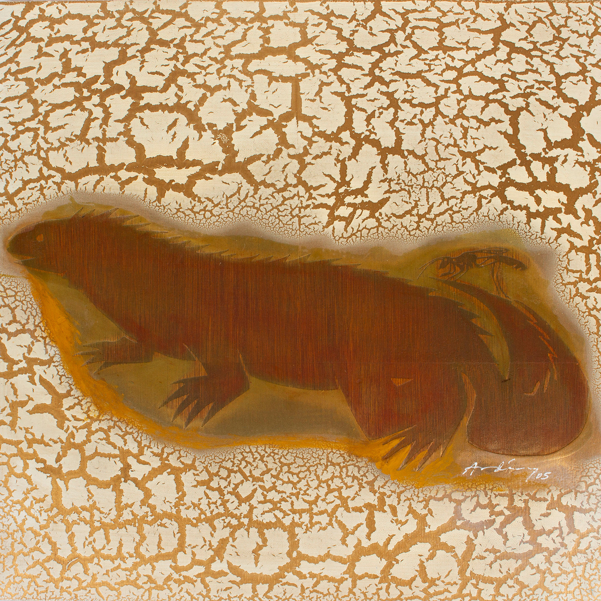 UNICEF Market | Expressionist Animal Painting from Mexico - Lizard and ...