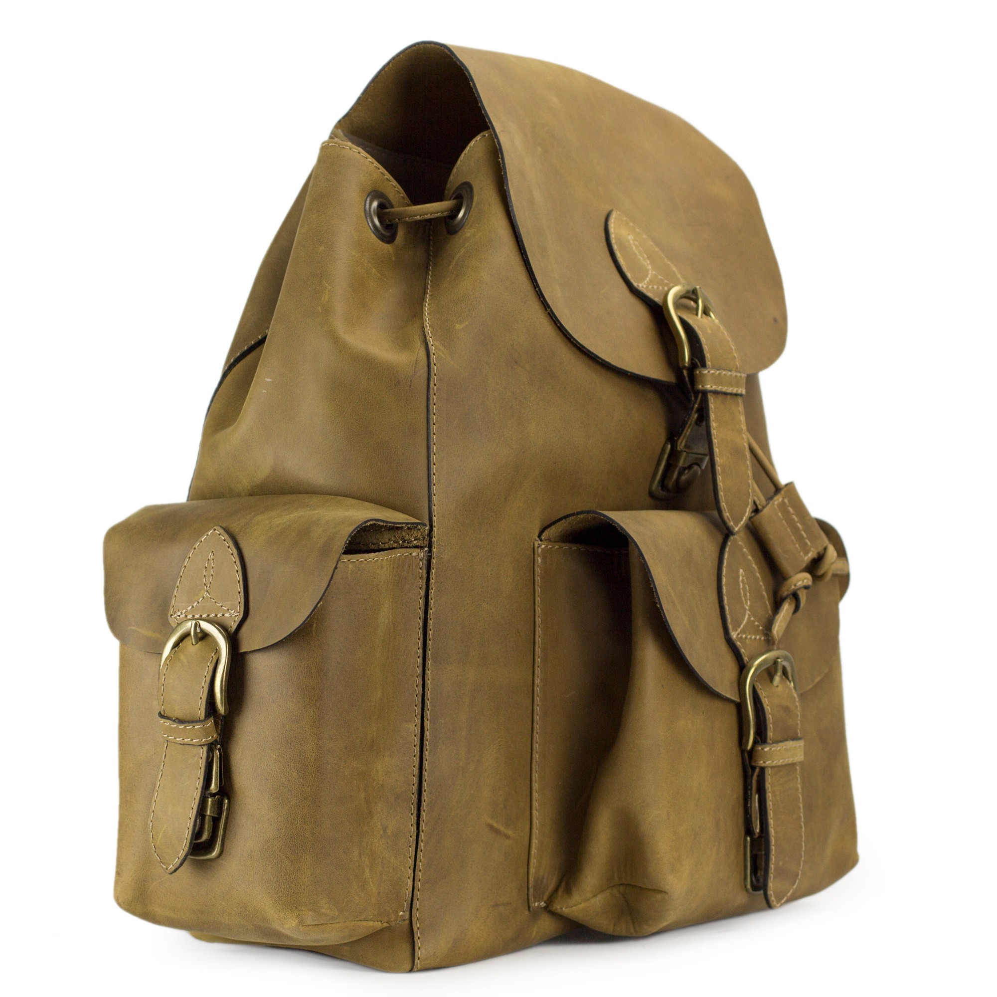 UNICEF Market | Leather Backpack with Buckled Flaps from Mexico - Saddle Up