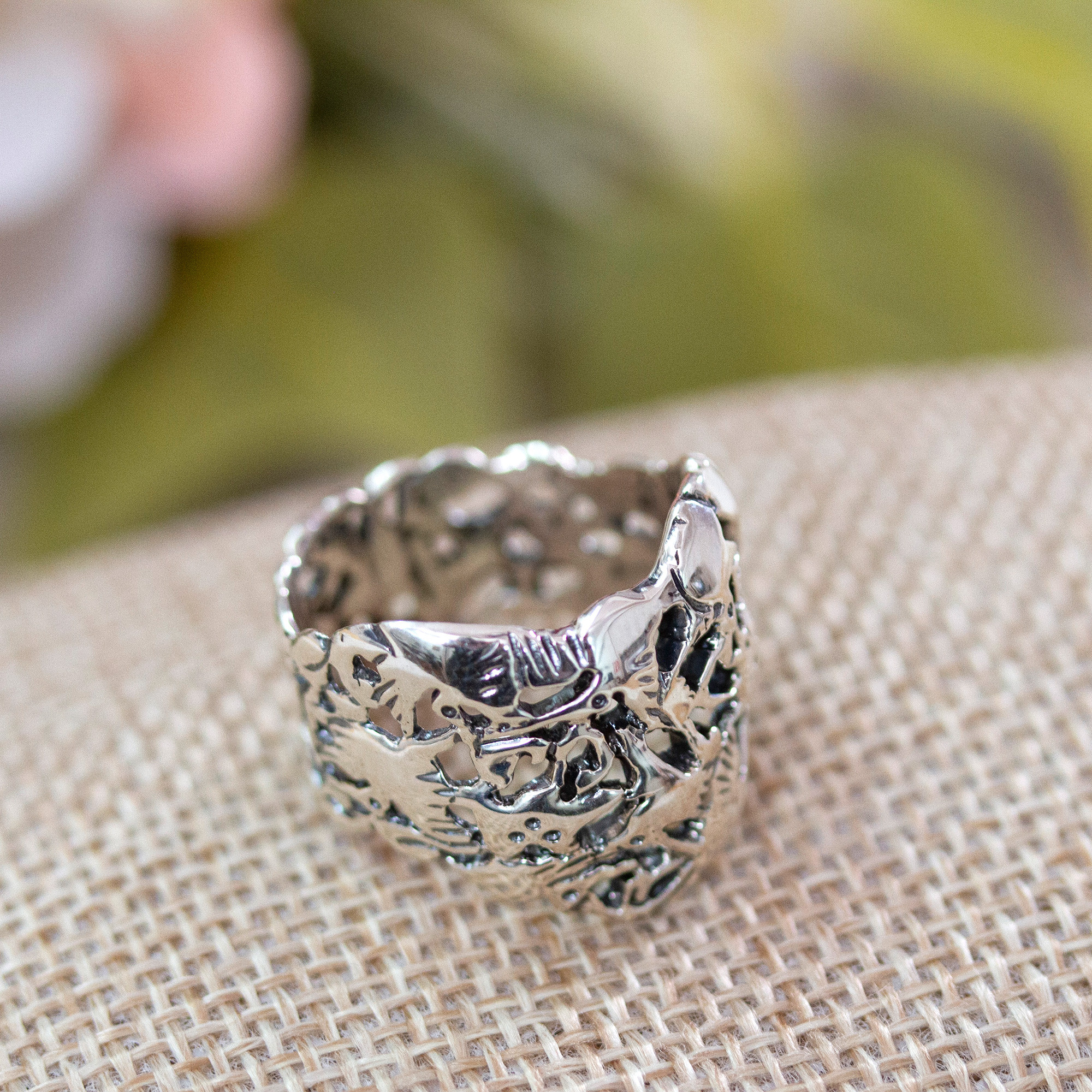 Hand Made Taxco Fine Silver Bird Ring - Hummingbird Mystique | NOVICA