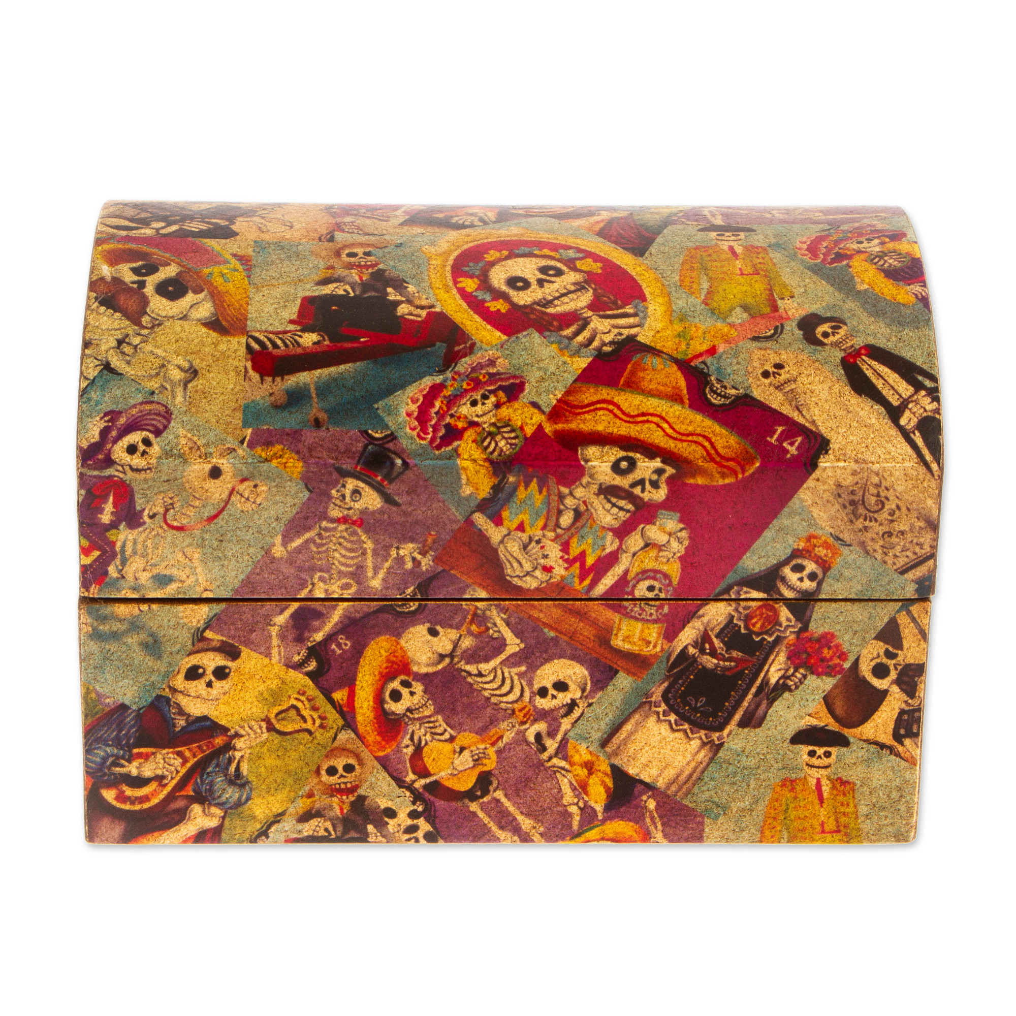 Day of the Dead Decorative Box - Happy Catrina | NOVICA