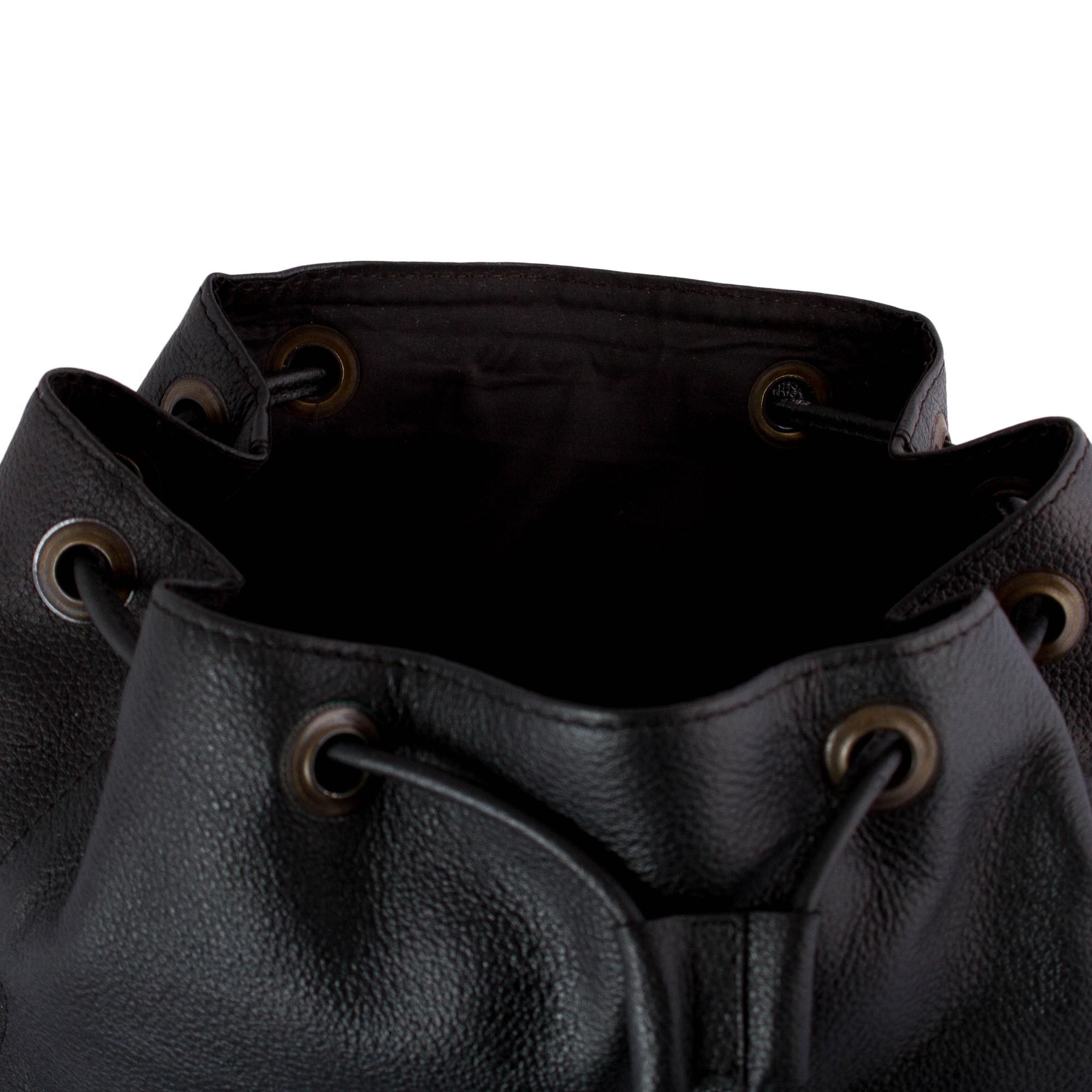 UNICEF Market | Leather backpack - Black Deluxe