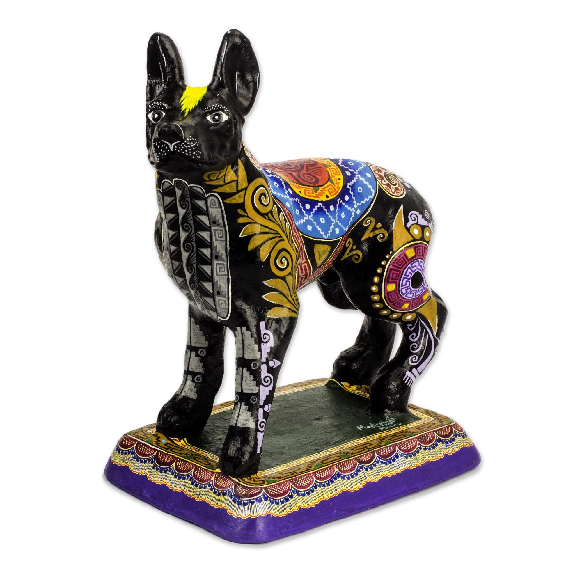 Kiva Store | Aztec Dog Ceramic Statuette Hand Painted Sculpture ...