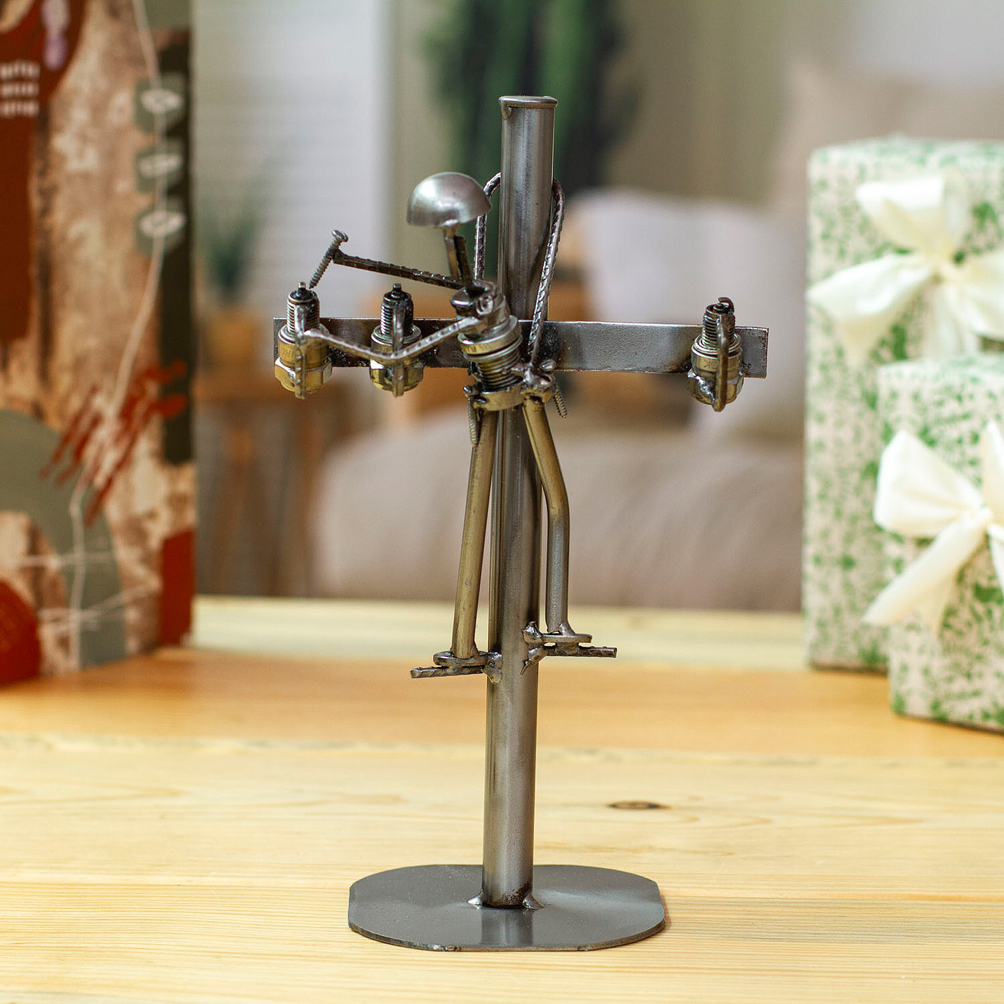 Mexico Eco Friendly Handmade Recycled Auto Part Sculpture - Rustic ...