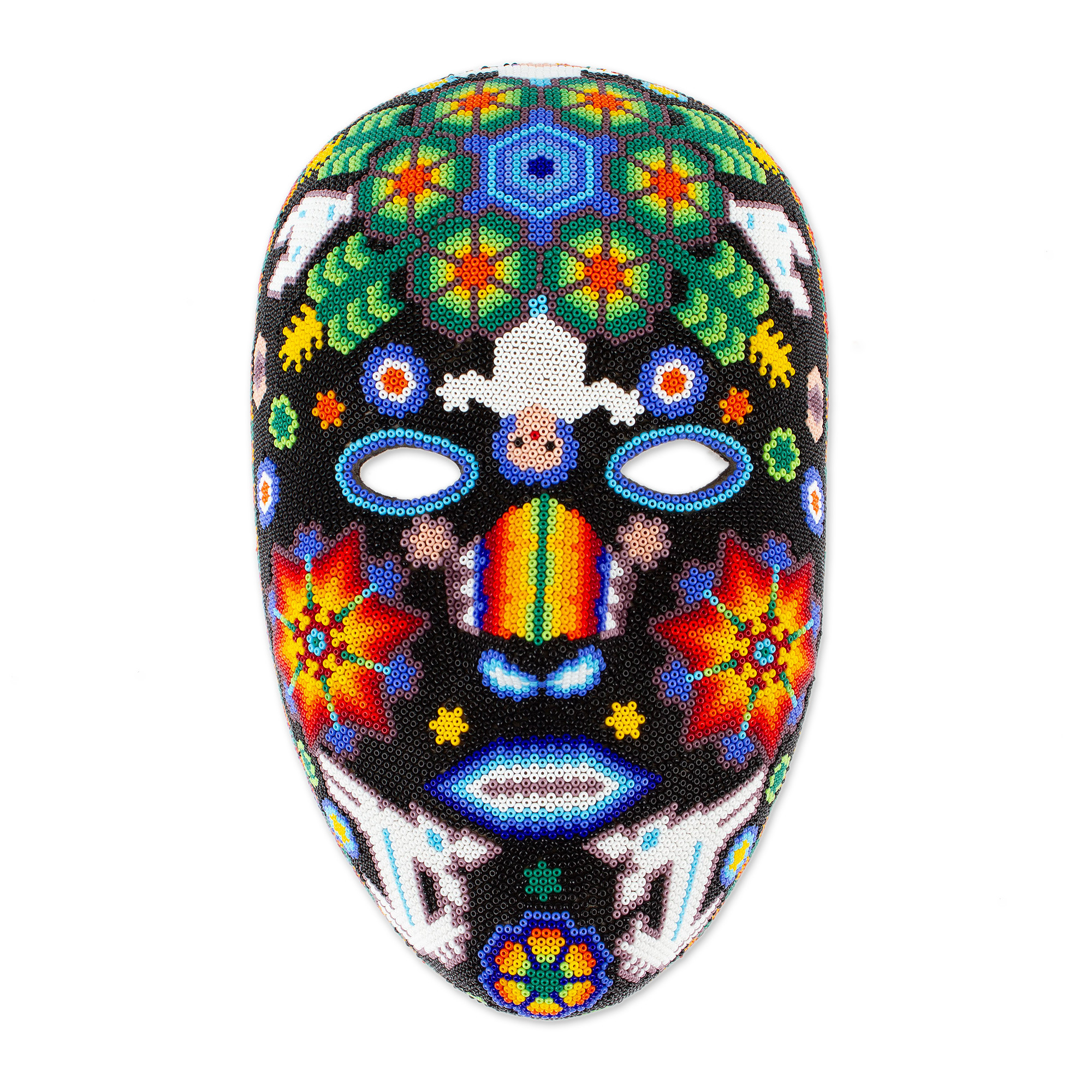 Huichol Papier Mache Peyote Mask - Marra Rrurabe | NOVICA