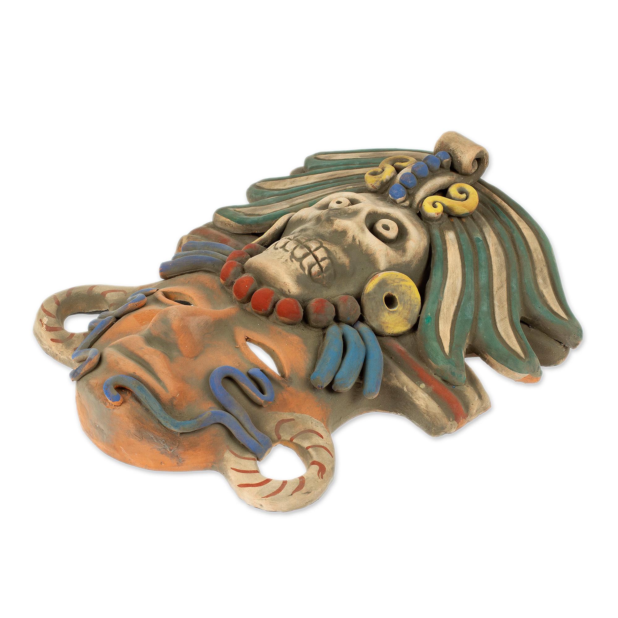 UNICEF Market | Handcrafted Mexican Ceramic Skull Priest Mask - Death ...