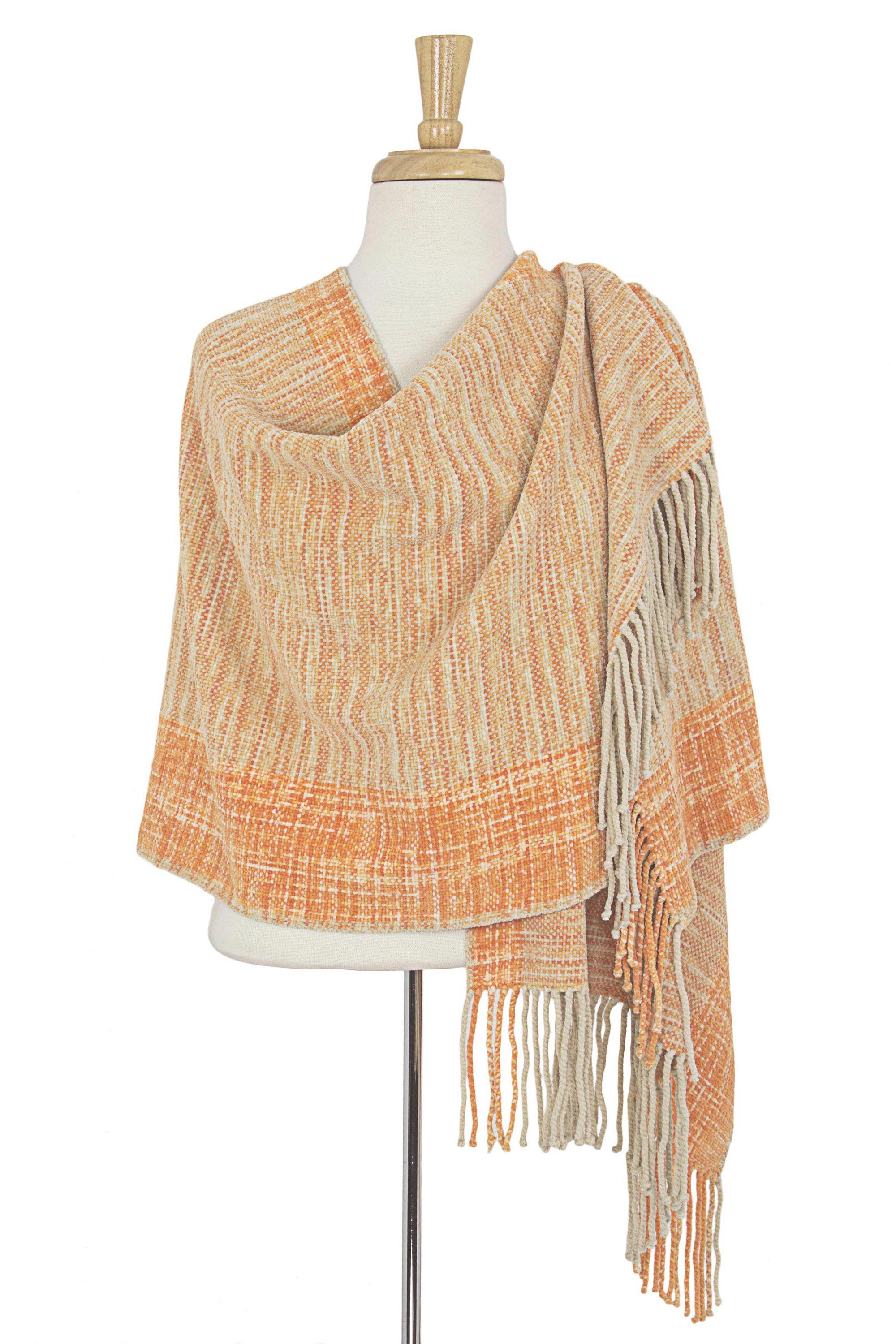 UNICEF Market | Mexican Rebozo Shawl Hand Woven Cotton with Natural ...