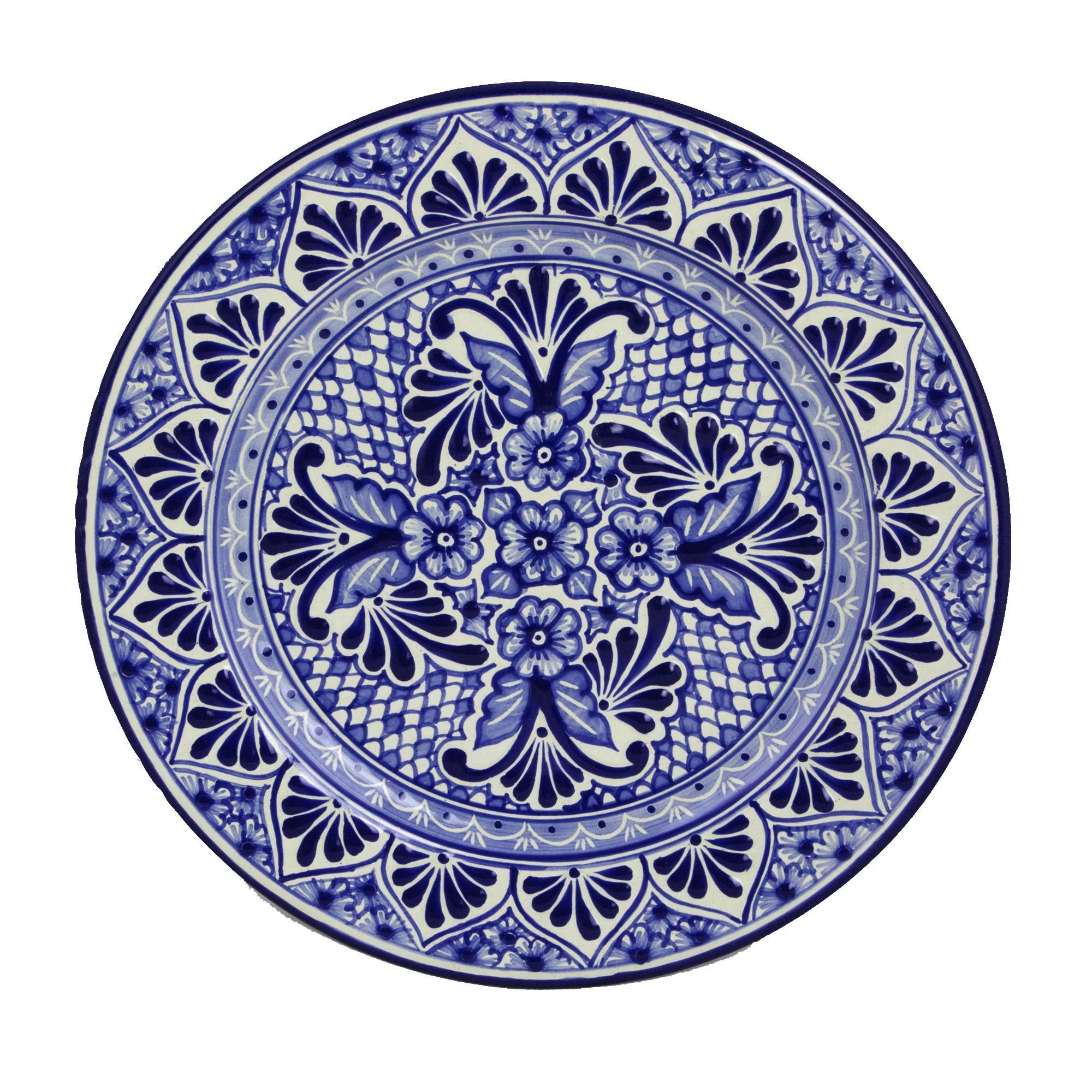 UNICEF Market | Two Authentic Mexican Blue Talavera Style Luncheon ...