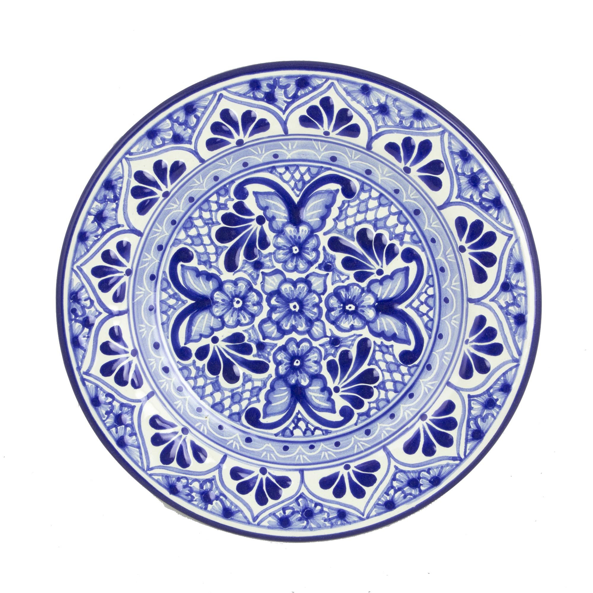 UNICEF Market | Mexican Blue Talavera Style Ceramic Dessert Plates ...