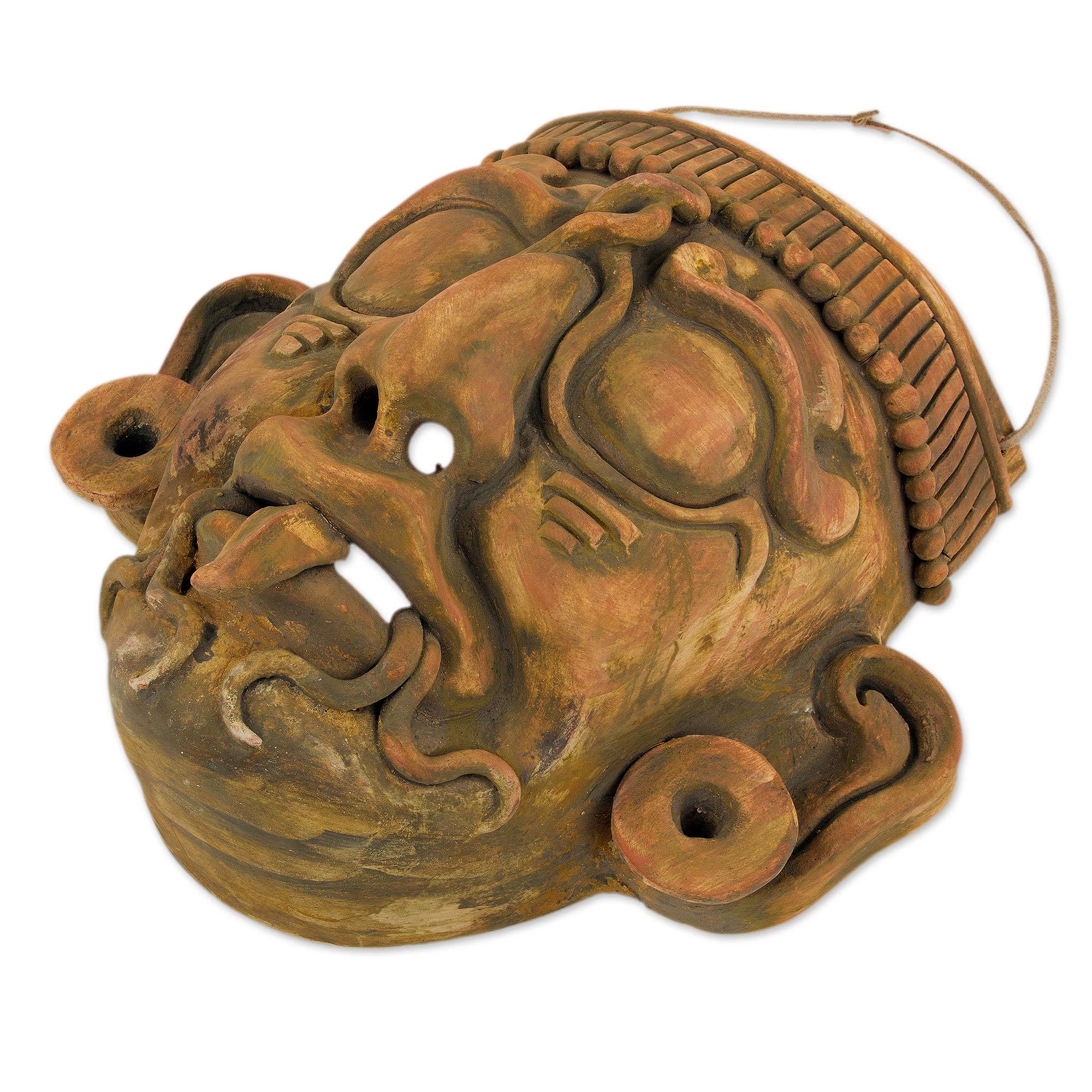 UNICEF Market | Maya God of Sun Ceramic Wall Mask Replica Crafted by ...