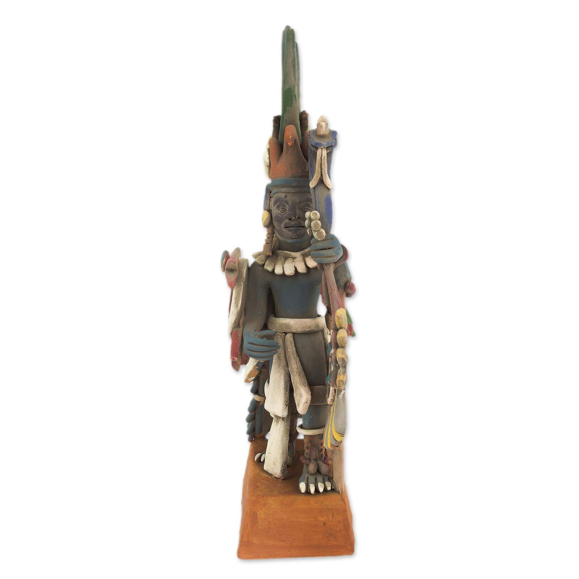 Kiva Store | Mexican Aztec War God 10-in Archaeological Ceramic ...