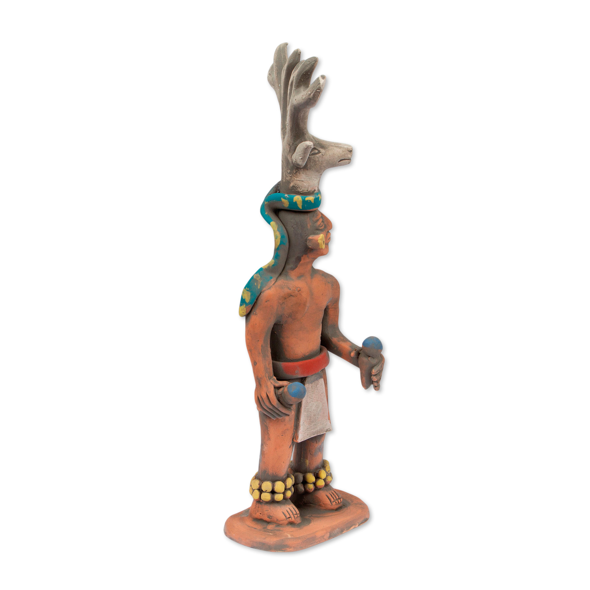 Yaqui Deer Dancer Ceramic Sculpture from Mexico - Yaqui Dance of the ...