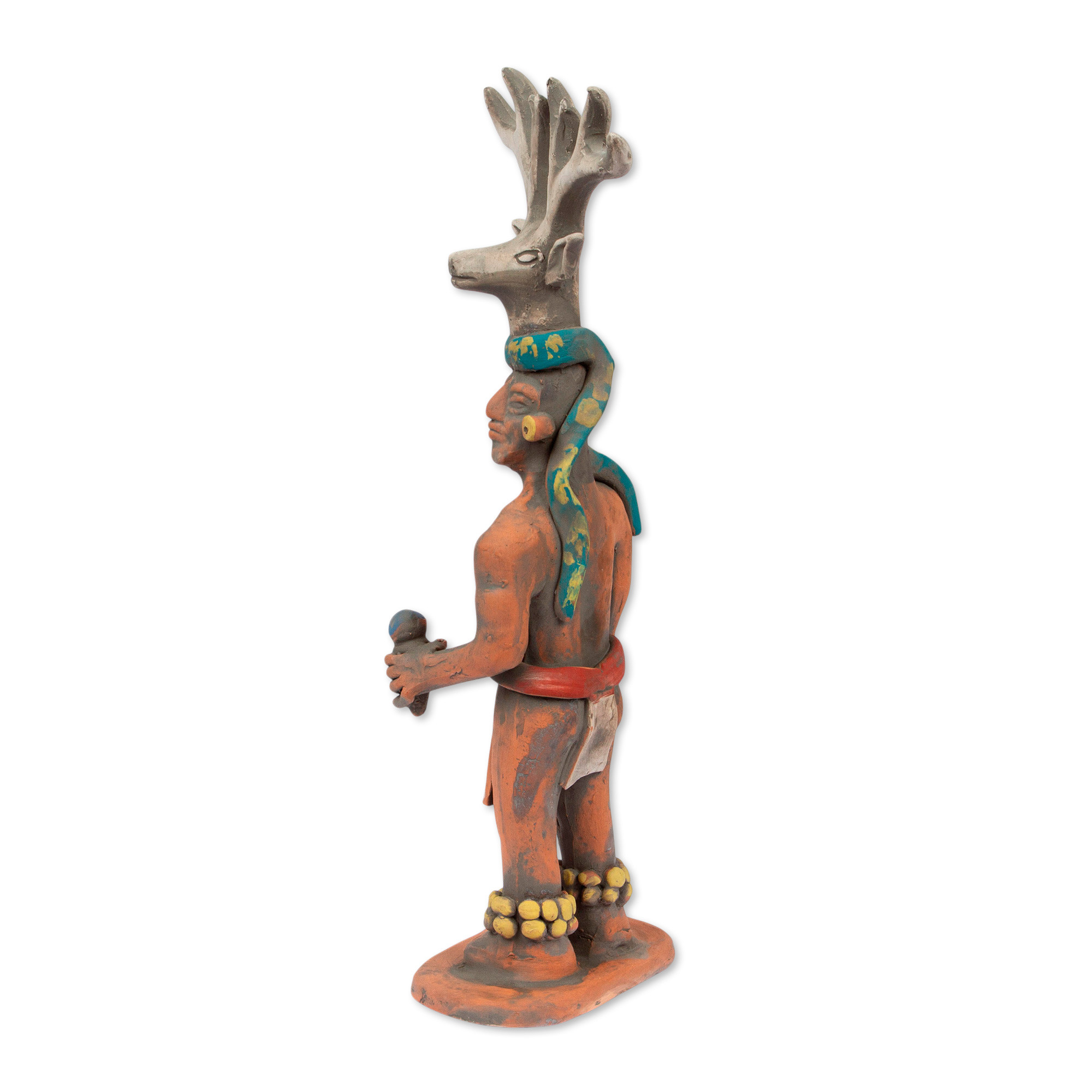 Yaqui Deer Dancer Ceramic Sculpture from Mexico - Yaqui Dance of the ...