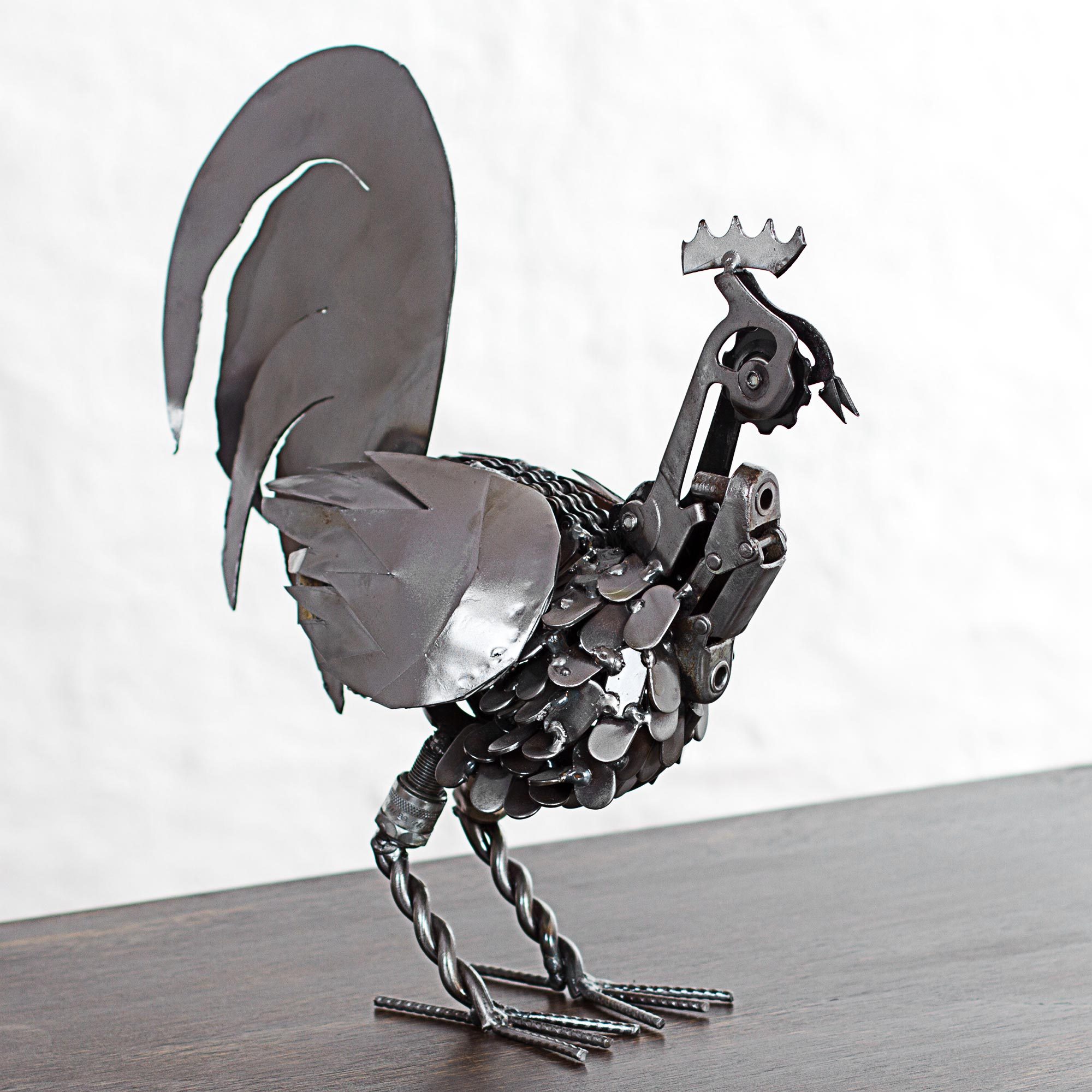 UNICEF Market | Upcycled Auto Part Sculpture of a Rooster from Mexico ...