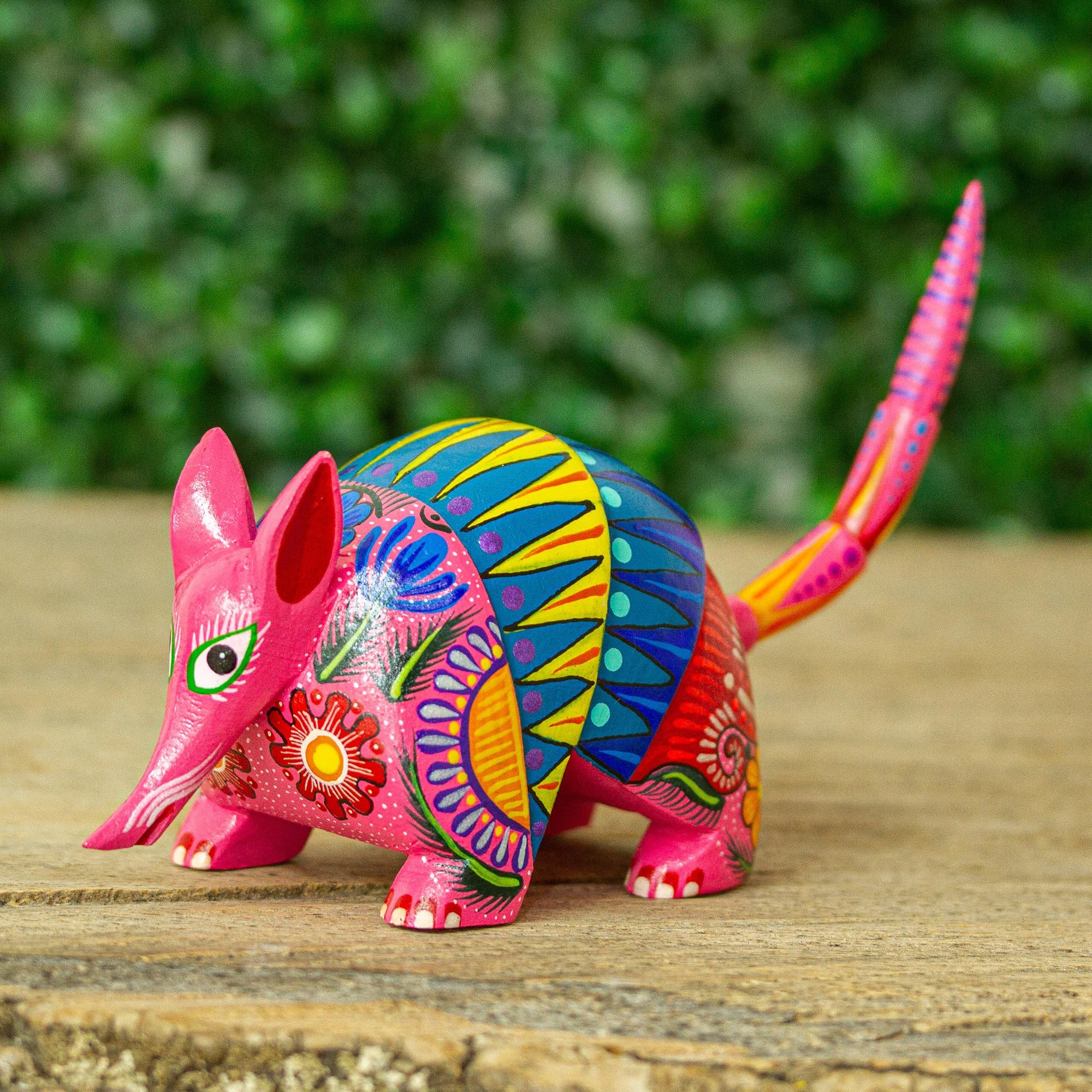 UNICEF Market | Hand-Painted Wood Armadillo Alebrije Figurine from ...