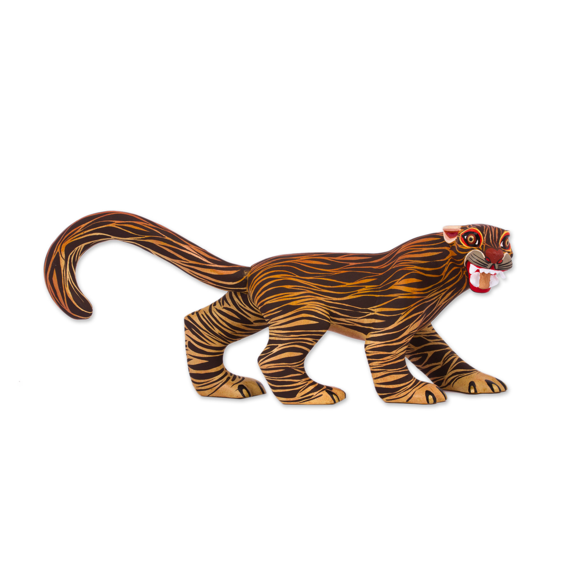 UNICEF Market | Hand-Painted Alebrije Wood Tiger Sculpture from Mexico ...