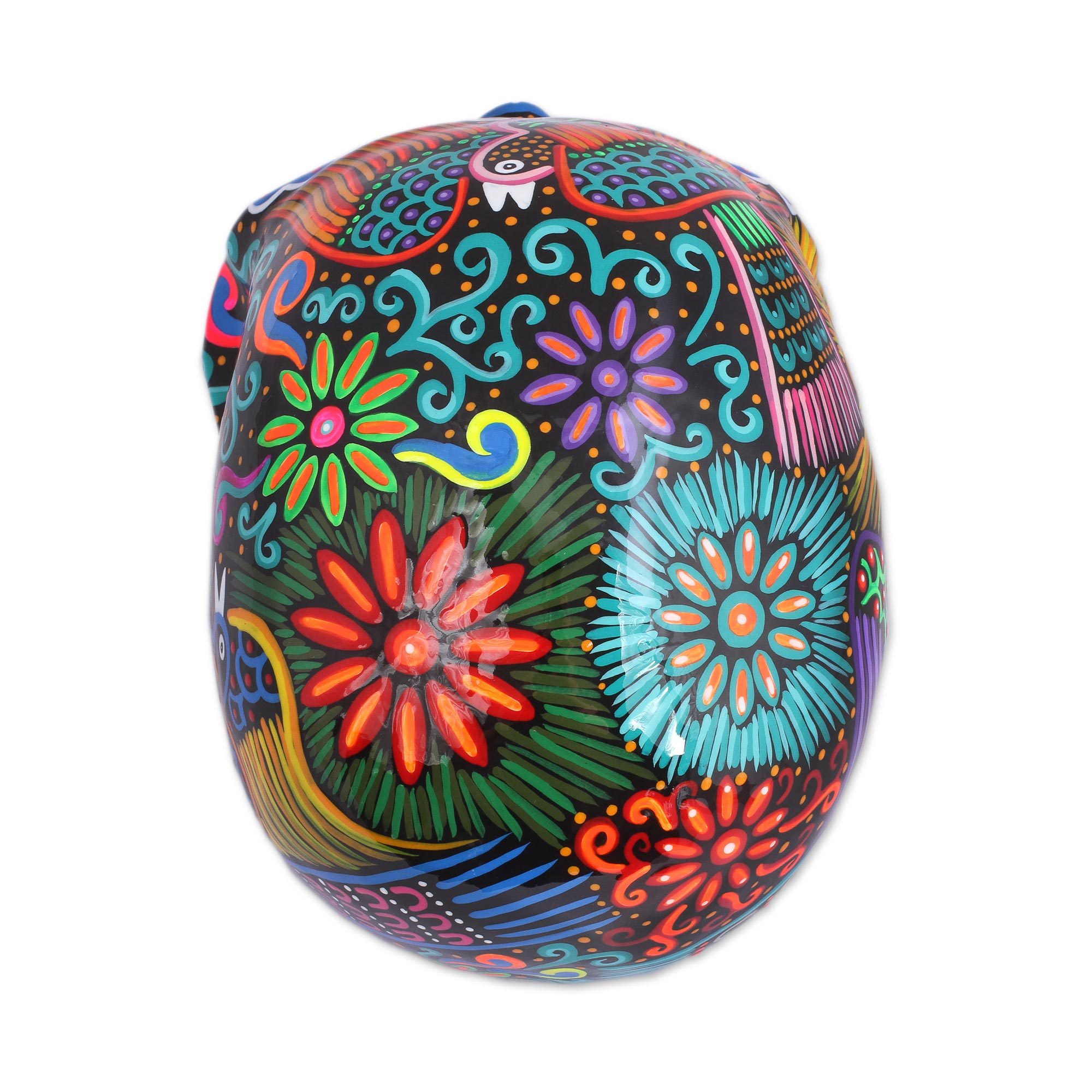 UNICEF Market | Hand Painted Multi-Color Floral and Dove Ceramic Skull ...