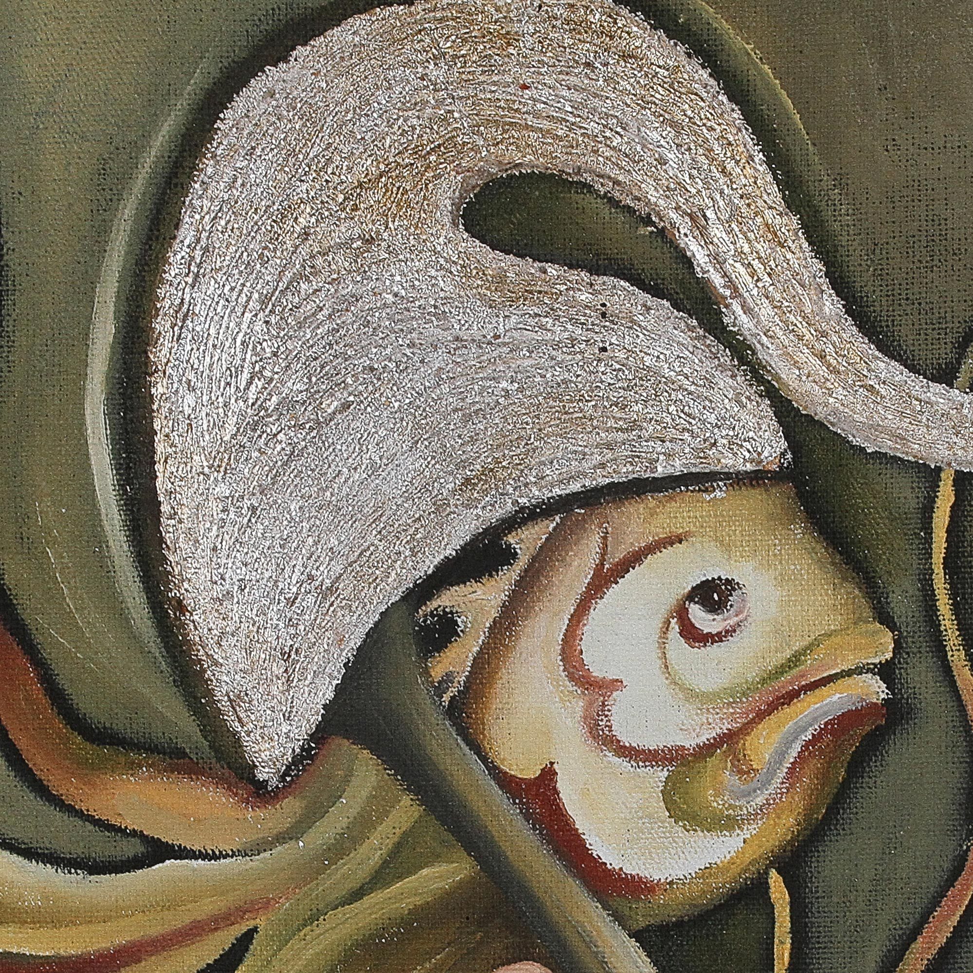 UNICEF Market | Oil and Papier Mache Painting of a Fish Woman from ...
