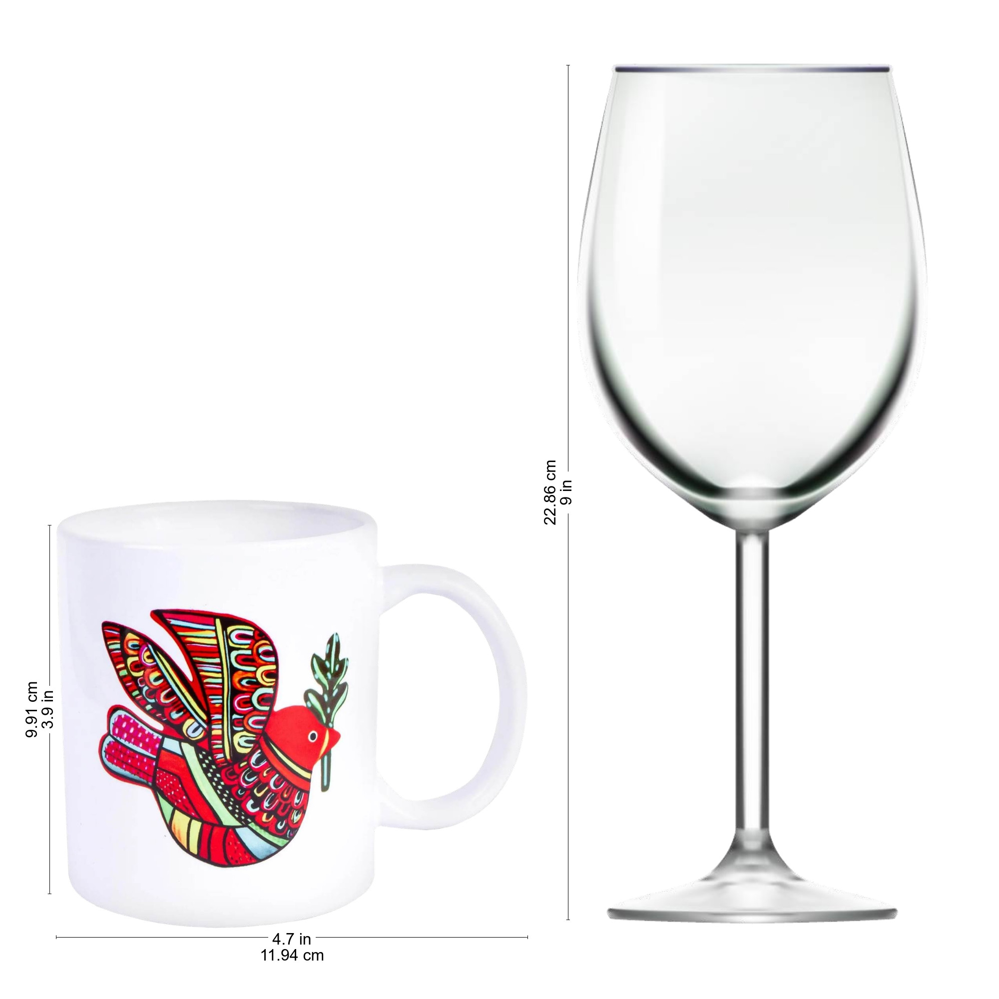 UNICEF Market | Ceramic Mug with a Hand-Painted Red Dove from Mexico ...