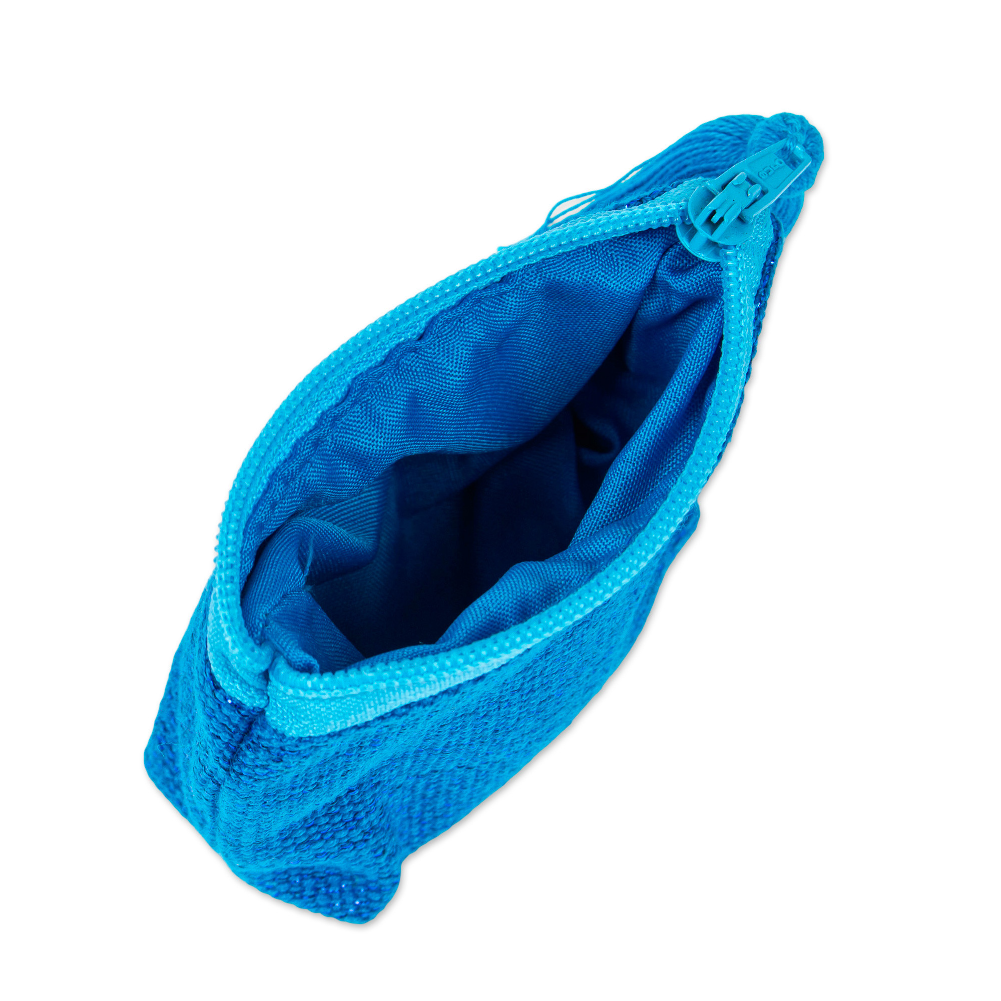 Blue Cotton Coin Purses in Blue from Mexico (Pair) - Blue Cuties | NOVICA