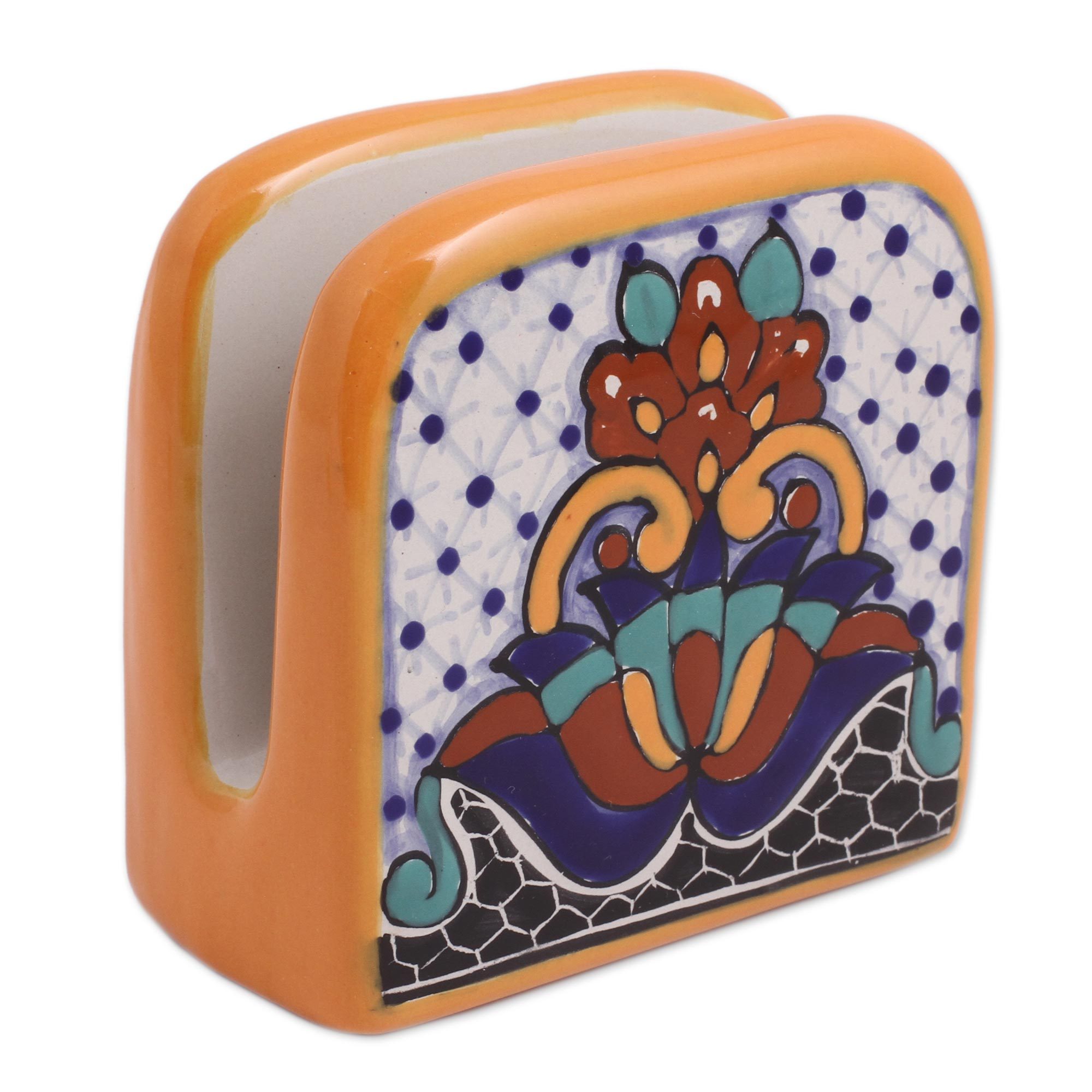 UNICEF Market | Hand-Painted Ceramic Napkin Holder from Mexico ...