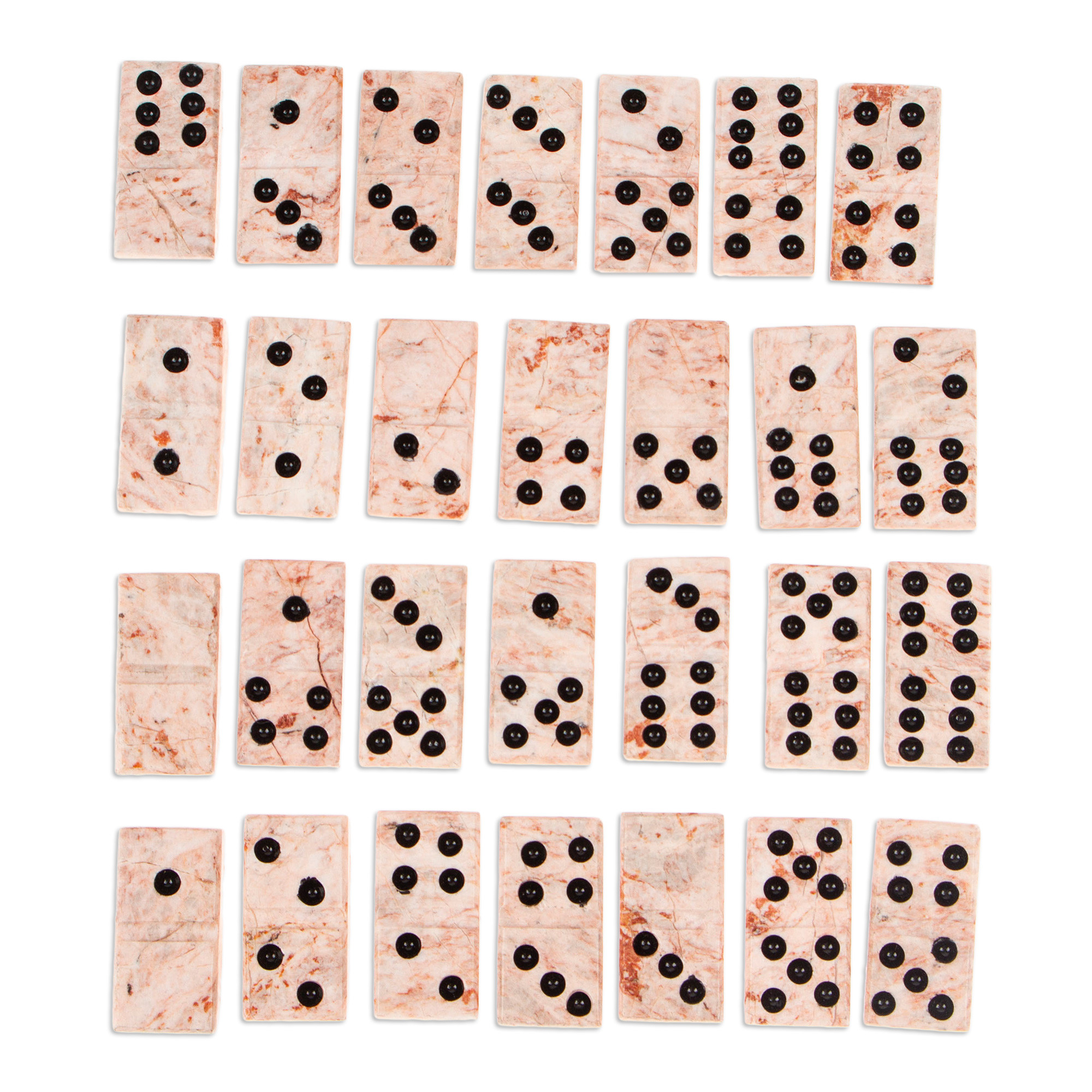 UNICEF Market | Pink Marble Domino Set from Mexico (6 Inch ...