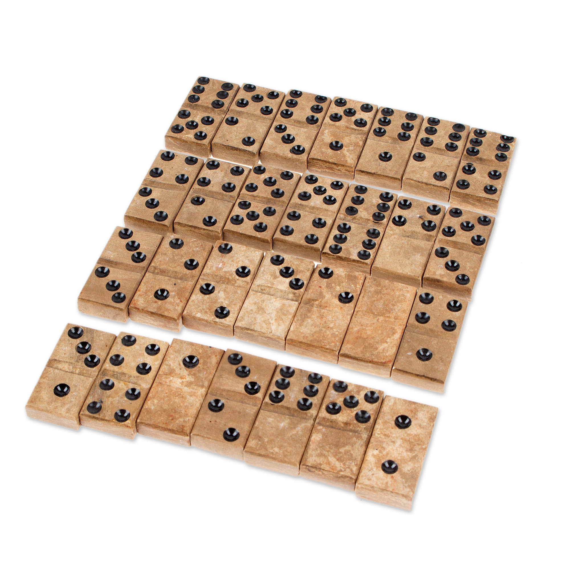 UNICEF Market | Brown Marble Domino Set from Mexico - Rise to the Challenge