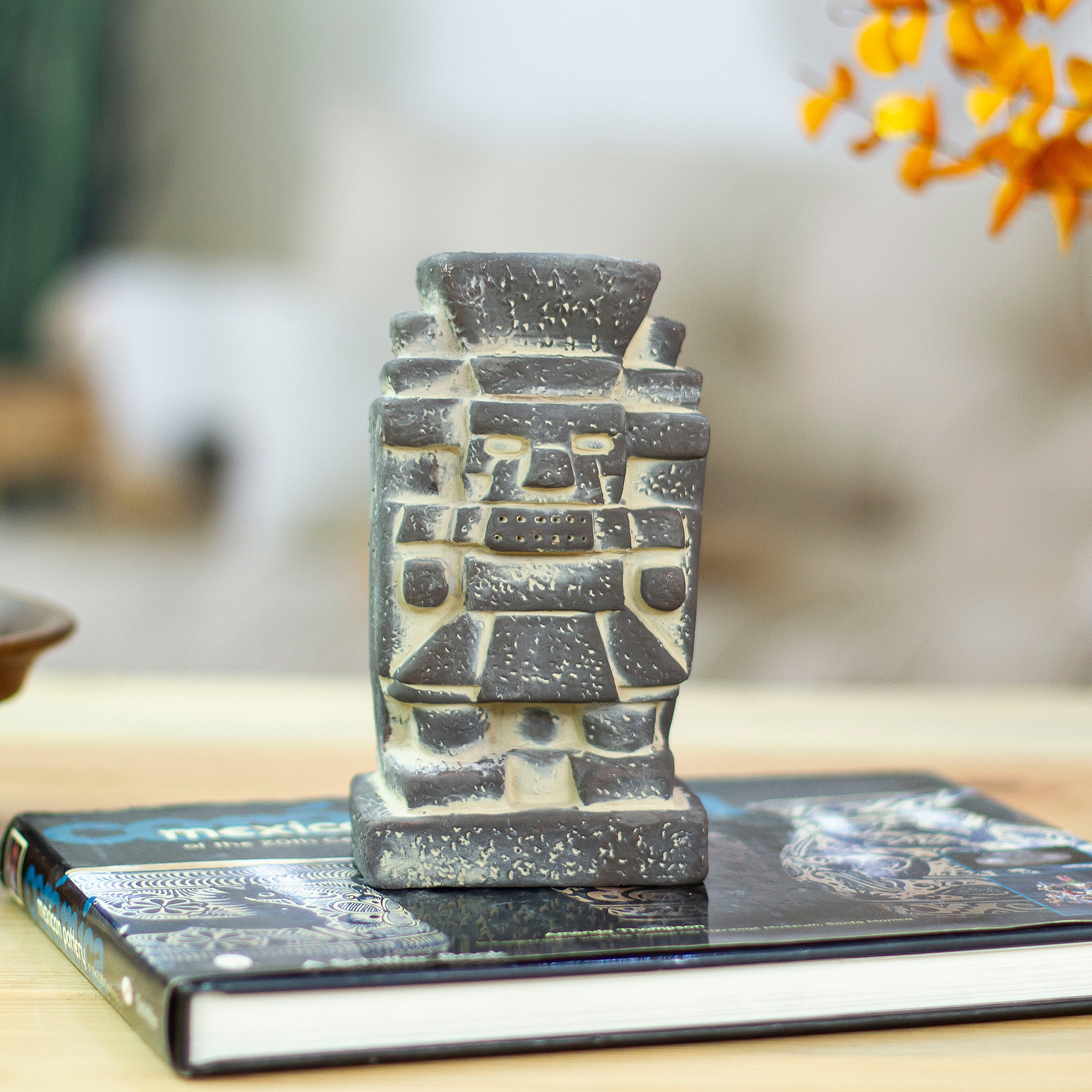 Ceramic Figurine of an Aztec God from Mexico - Tlaloc | NOVICA