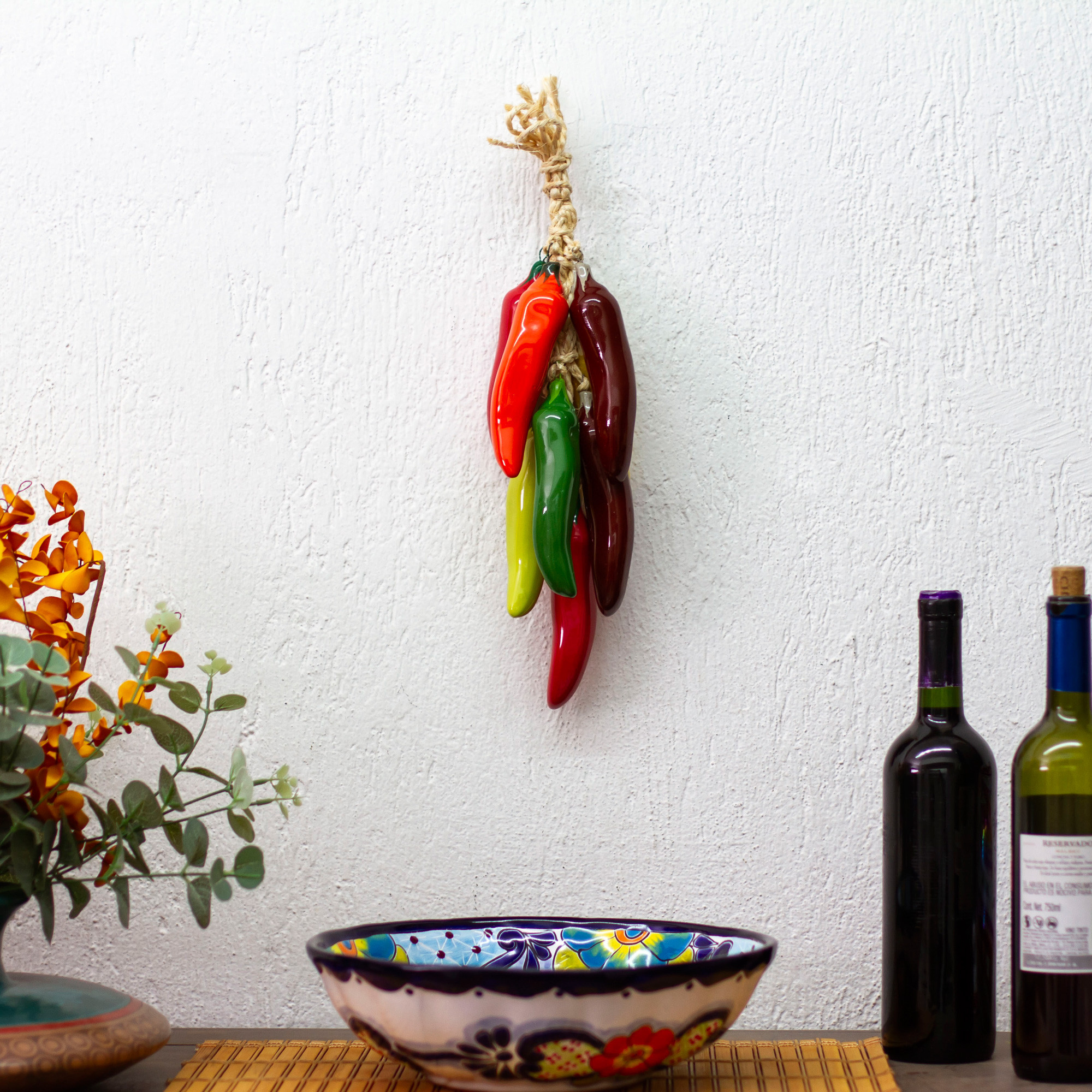 Ceramic California Chili Decorative Ristra from Mexico - California ...