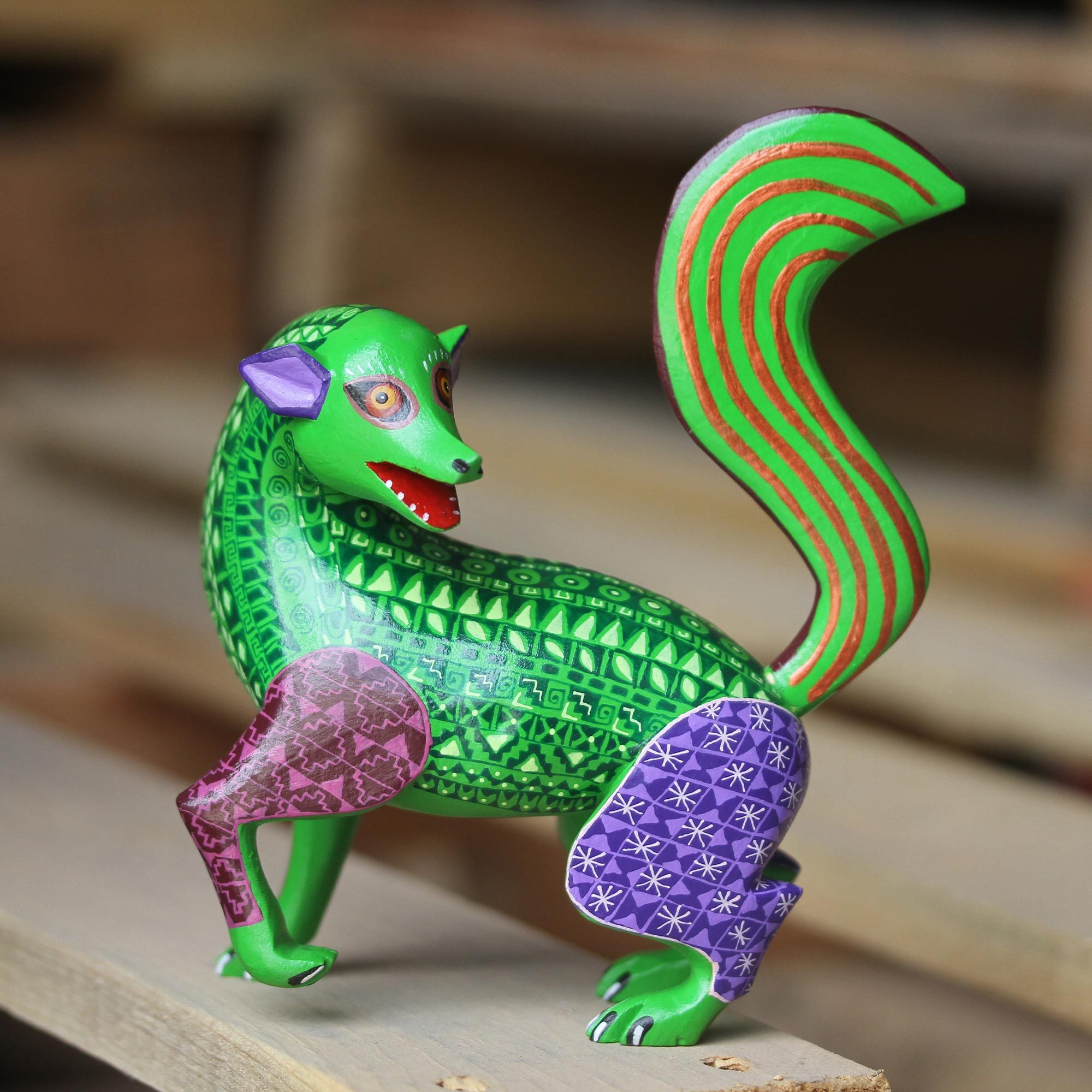 UNICEF Market | Hand-Carved Wood Alebrije Hyena Sculpture from Mexico ...
