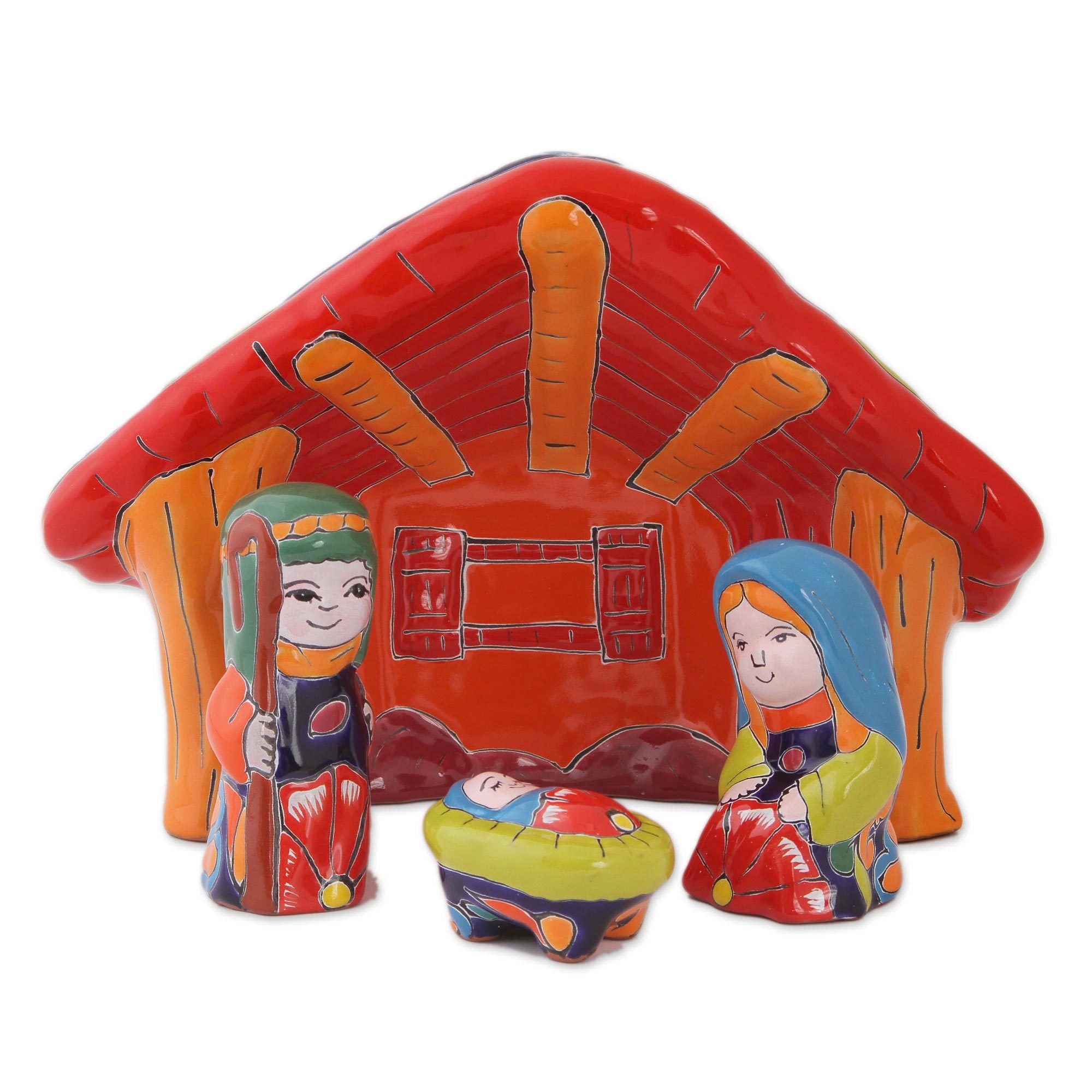 UNICEF Market | Talavera Ceramic Nativity Scene from Mexico (16 Piece ...