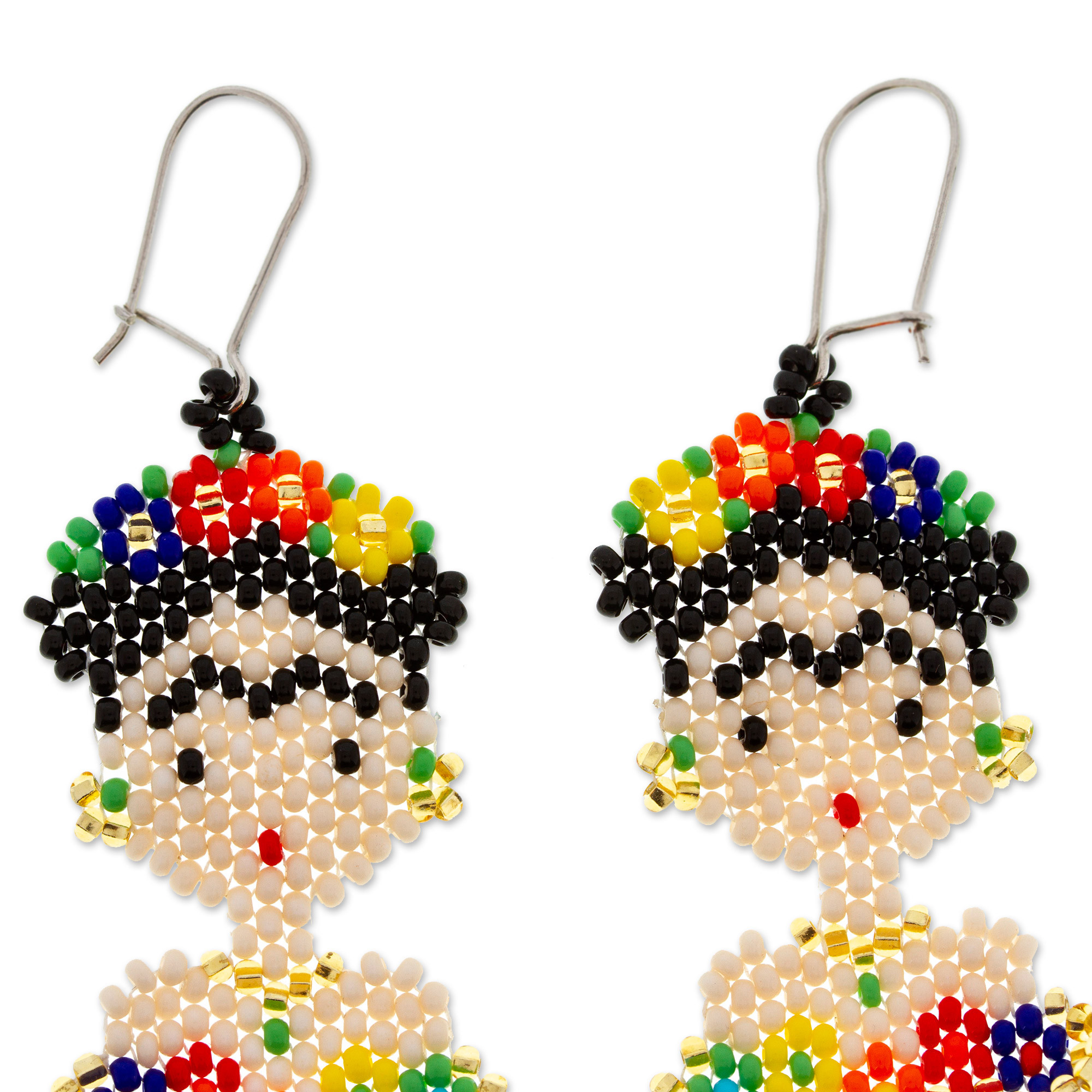 UNICEF Market | Frida Kahlo Glass Beaded Dangle Earrings from Mexico ...