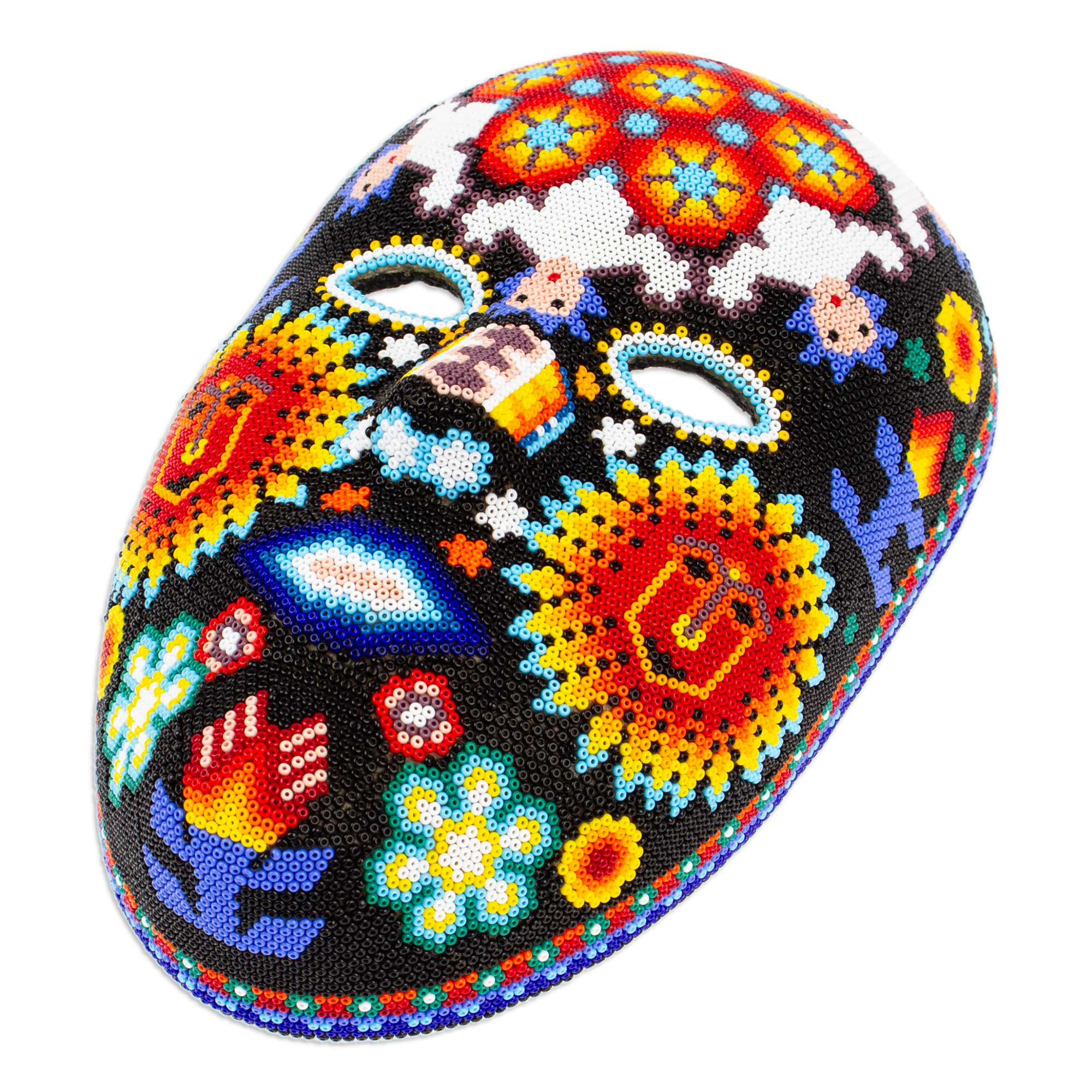 UNICEF Market | Huichol Peyote Mask with beadwork - Jicuri Dance