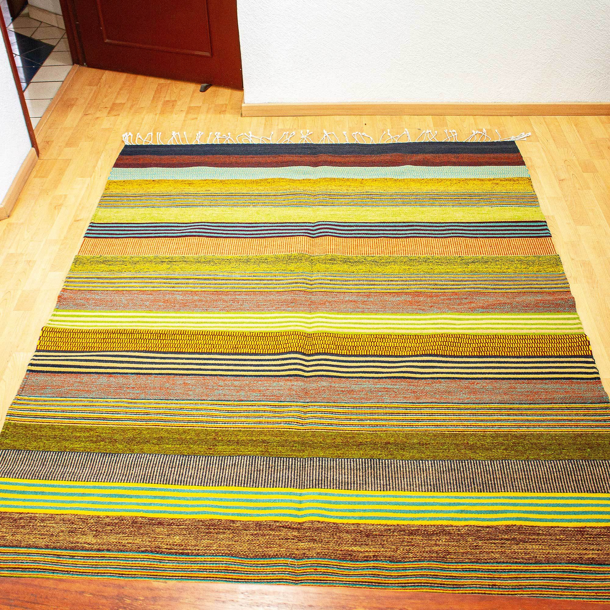 Large Hand Woven Wool Area Rug 5 5x8 Natural Way NOVICA large-hand-woven-wool-area-rug-5-5x8-natural-way-novica
